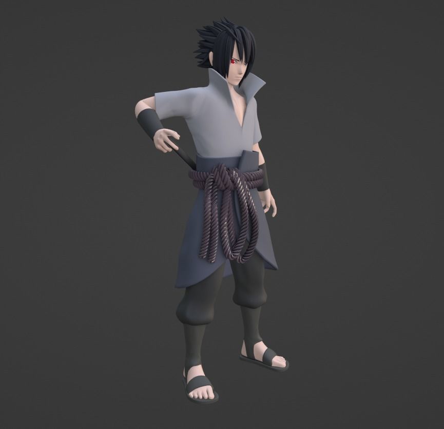 Sasuke Uchiha - Naruto Shippuden 3D model rigged | CGTrader