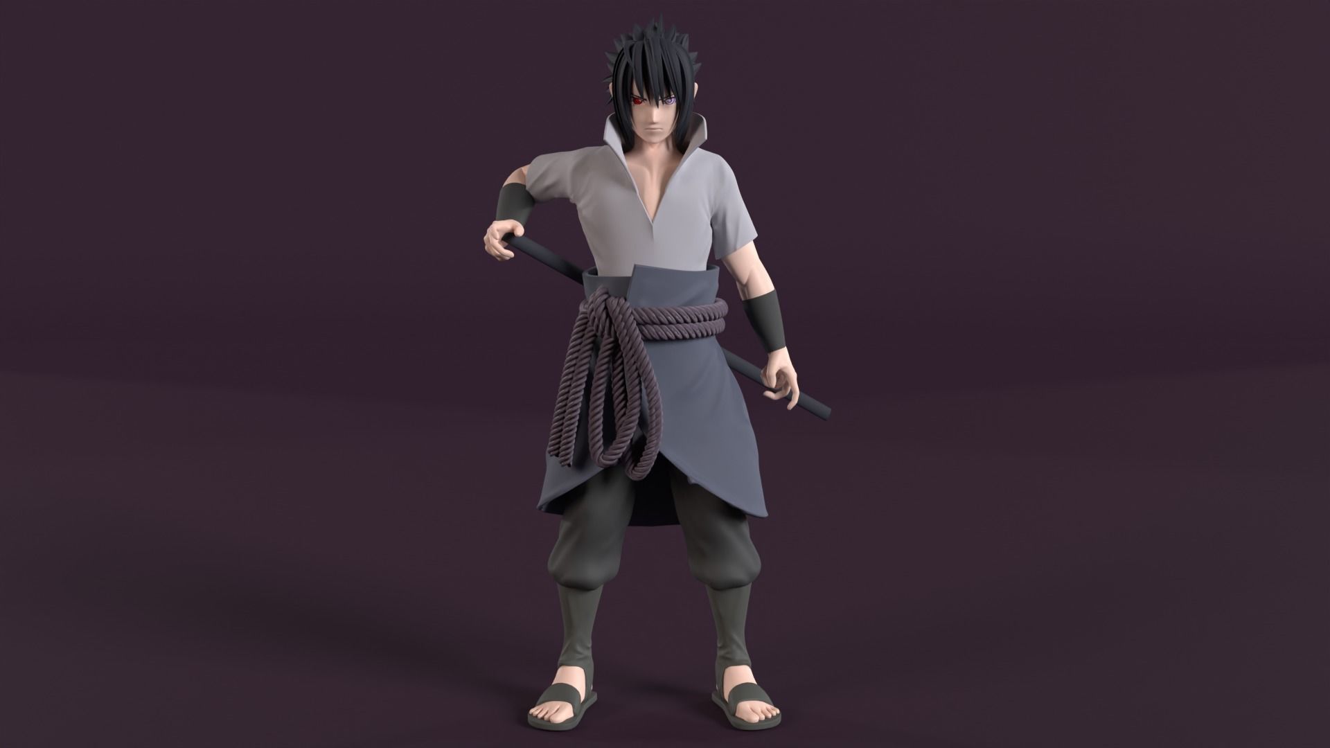 Sasuke Uchiha - Naruto Shippuden 3D model rigged | CGTrader