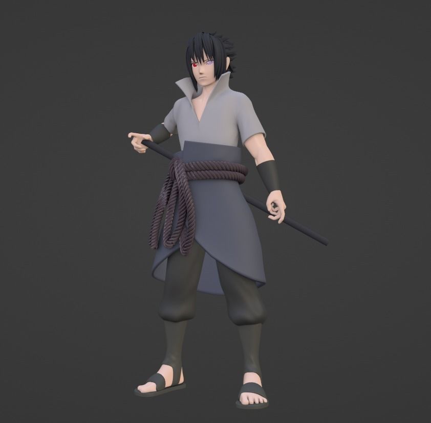 Sasuke Uchiha - Naruto Shippuden 3D model rigged | CGTrader