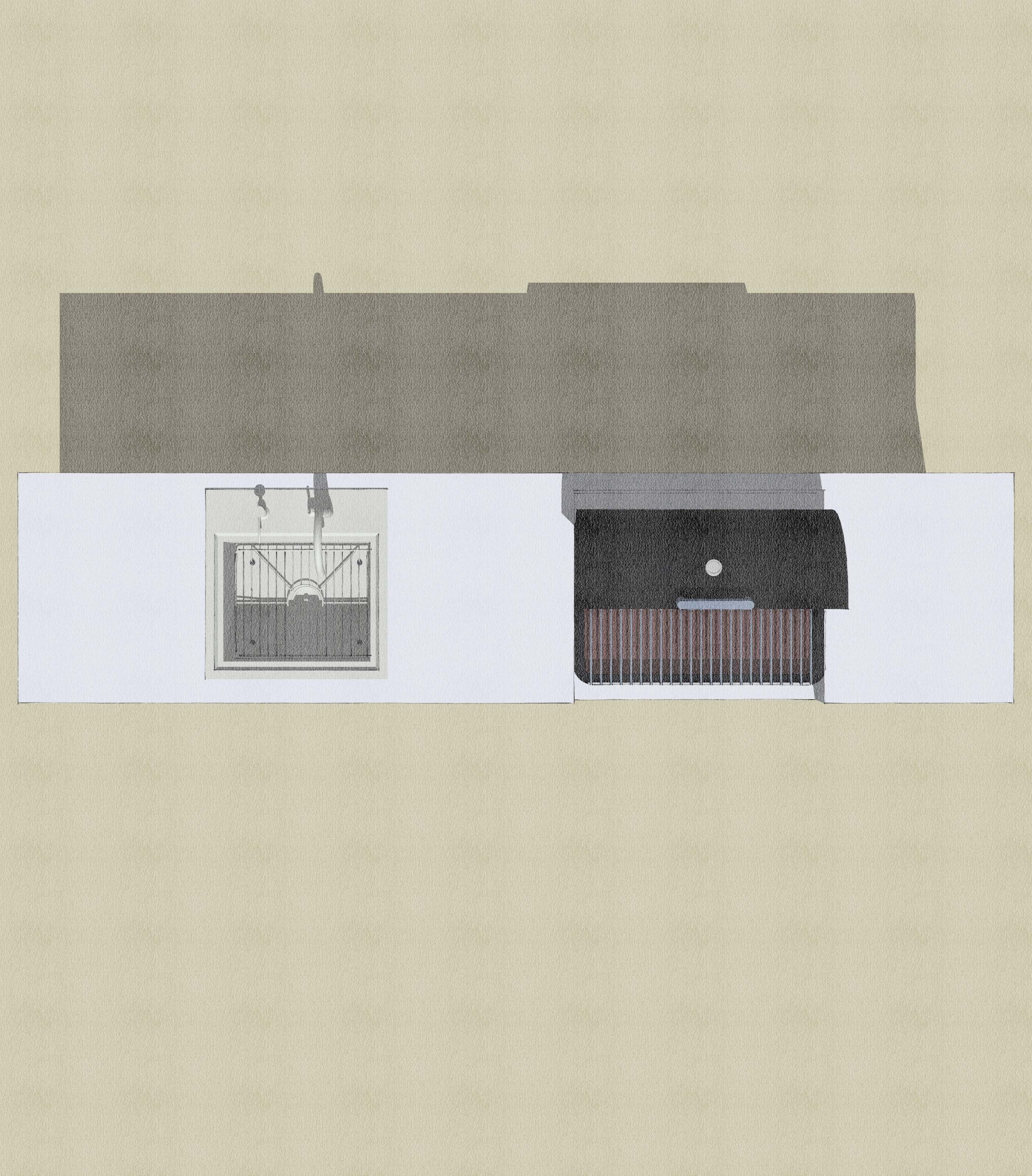 3D model bbq grill roof garden low-poly 3d model VR / AR / low-poly ...