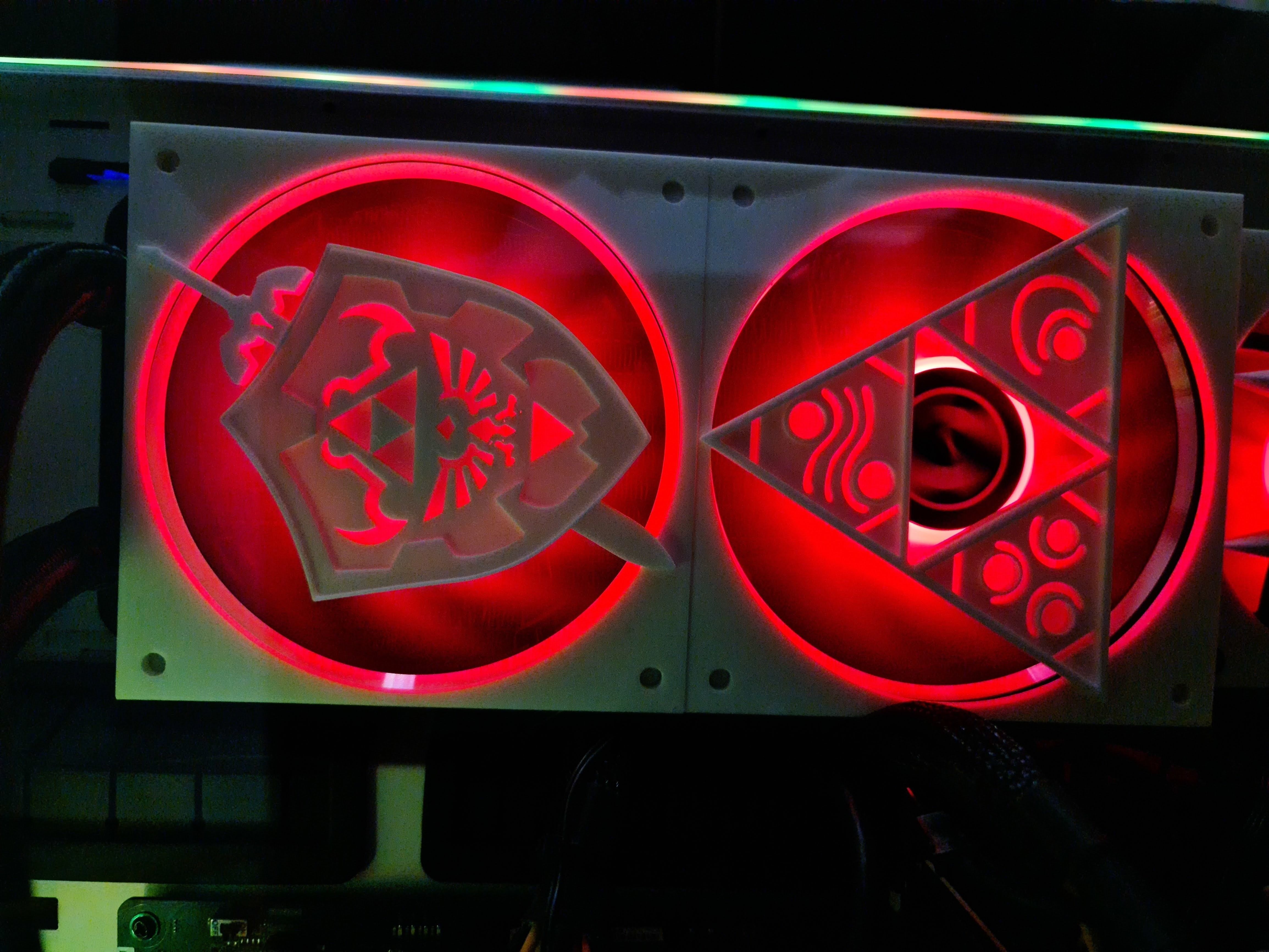 Zelda Shield 120mm Fan cover 3D model 3D printable | CGTrader