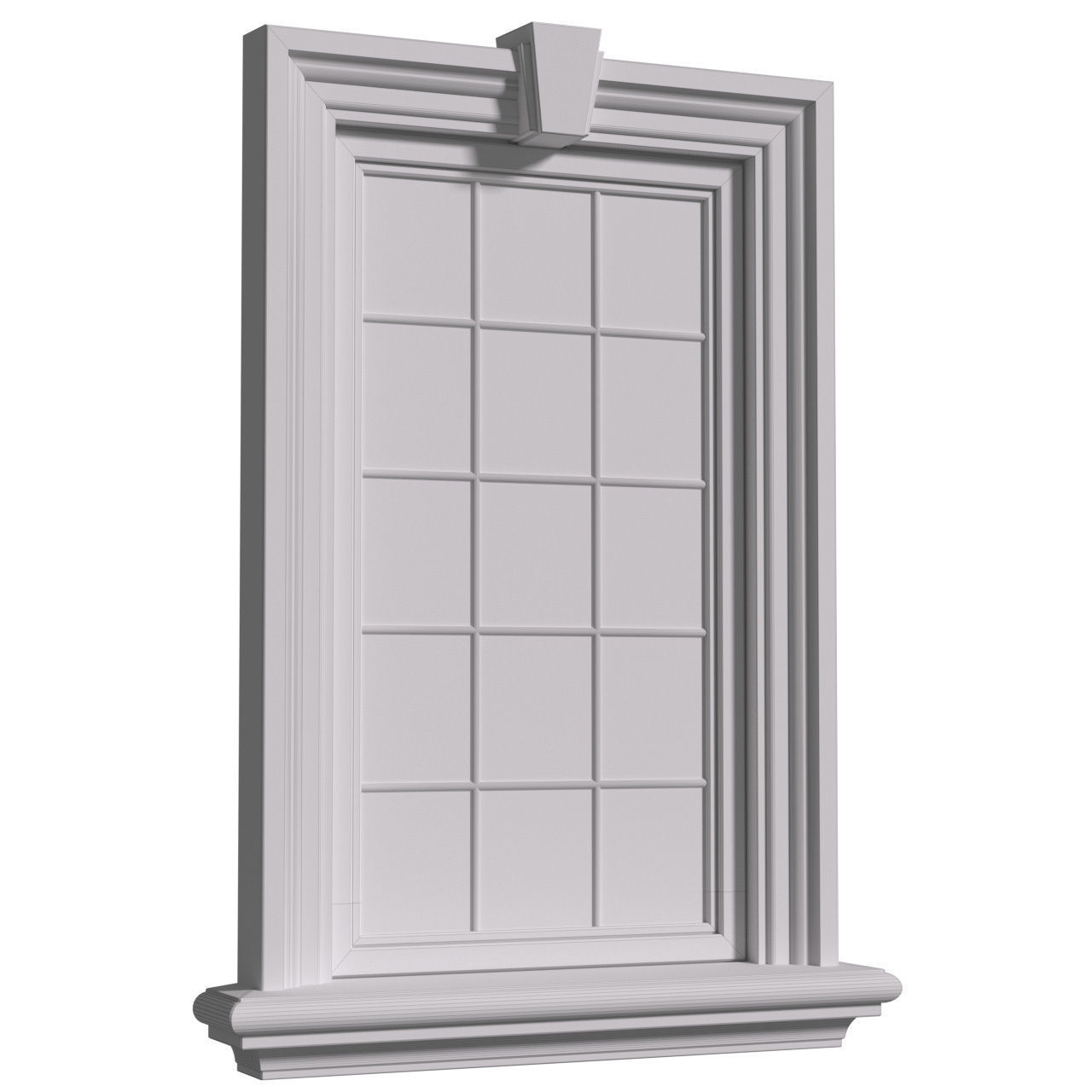 Classical facade frame Window 3D model | CGTrader
