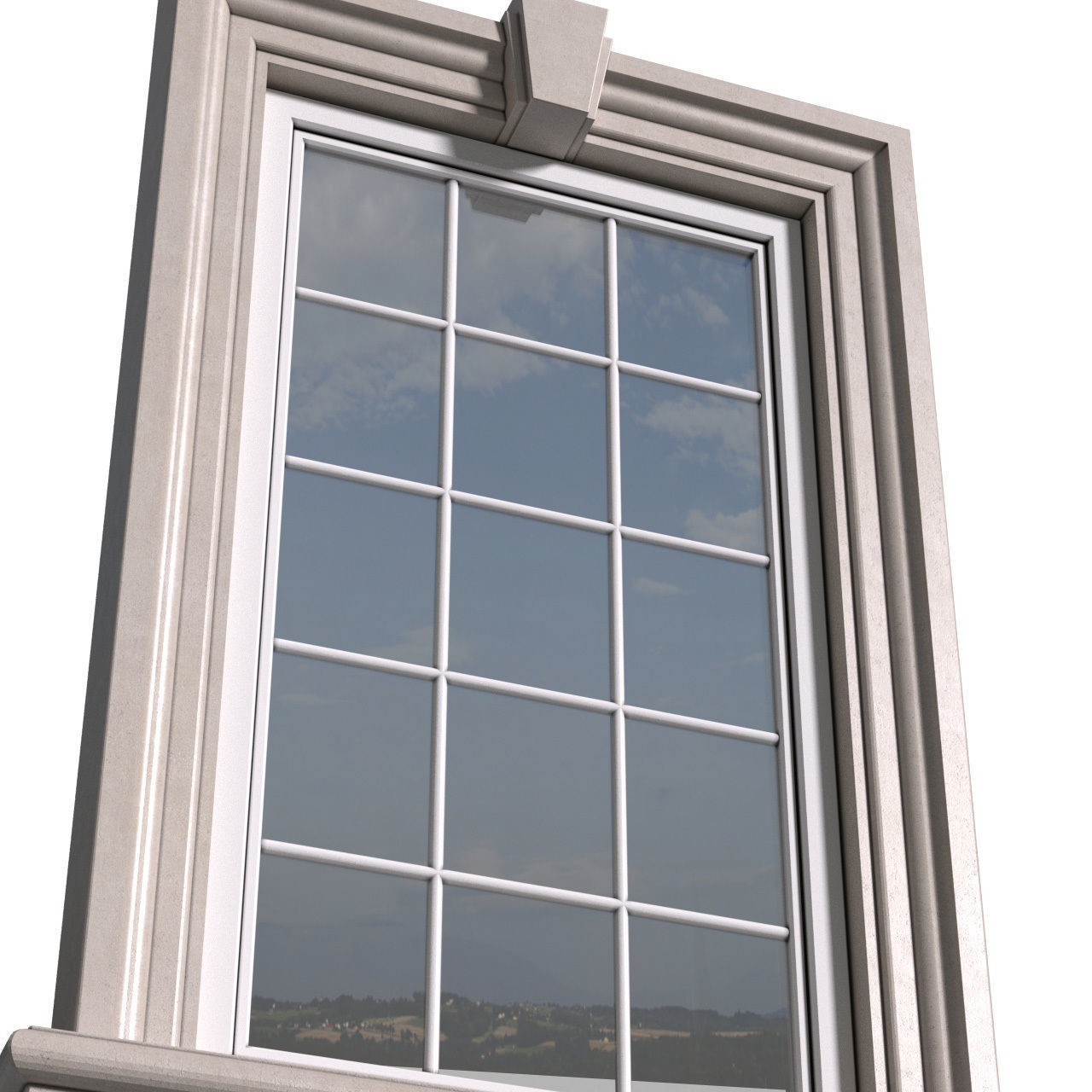Classical facade frame Window 3D model | CGTrader