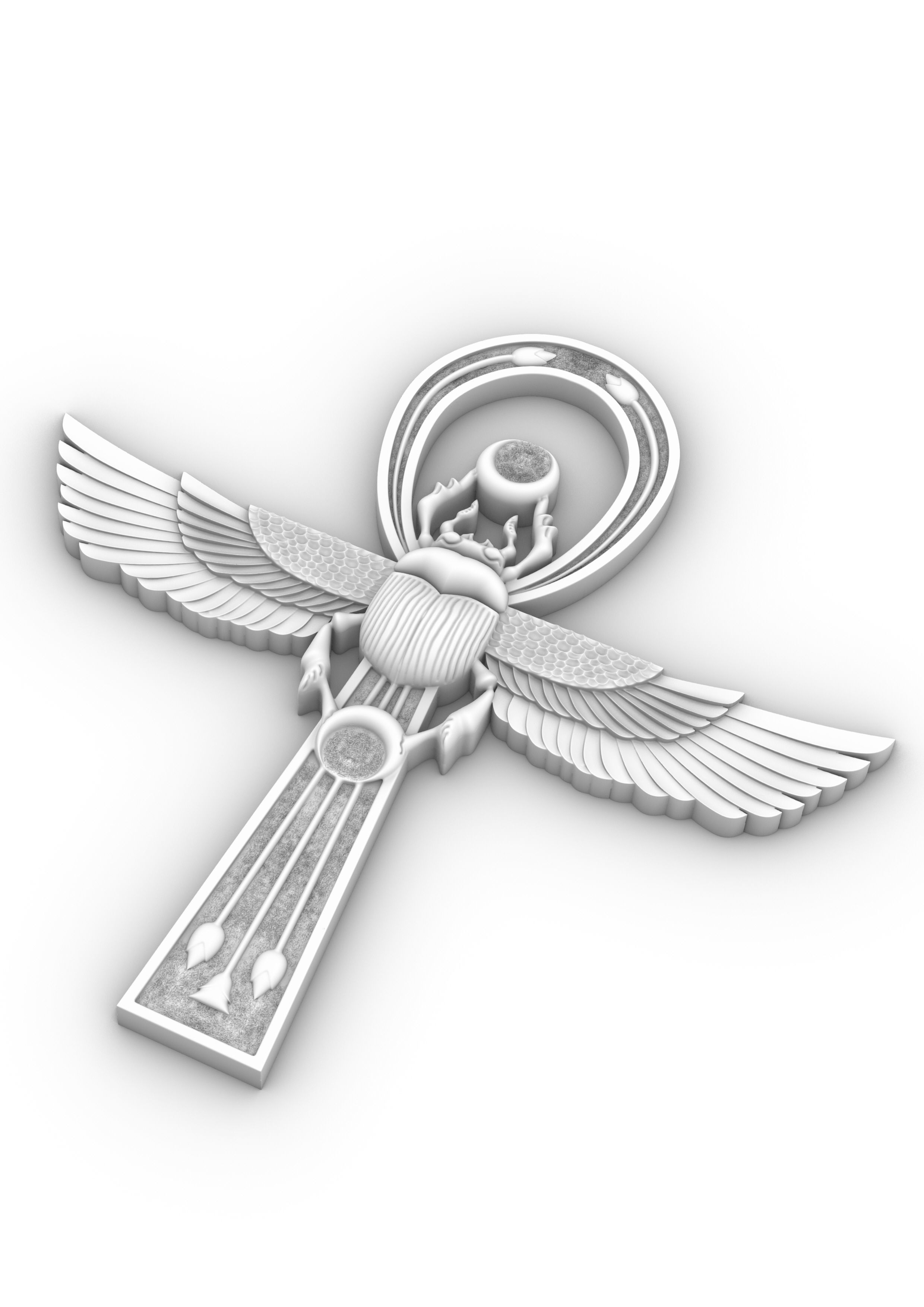 ANKH SCARAB 3D model 3D printable | CGTrader