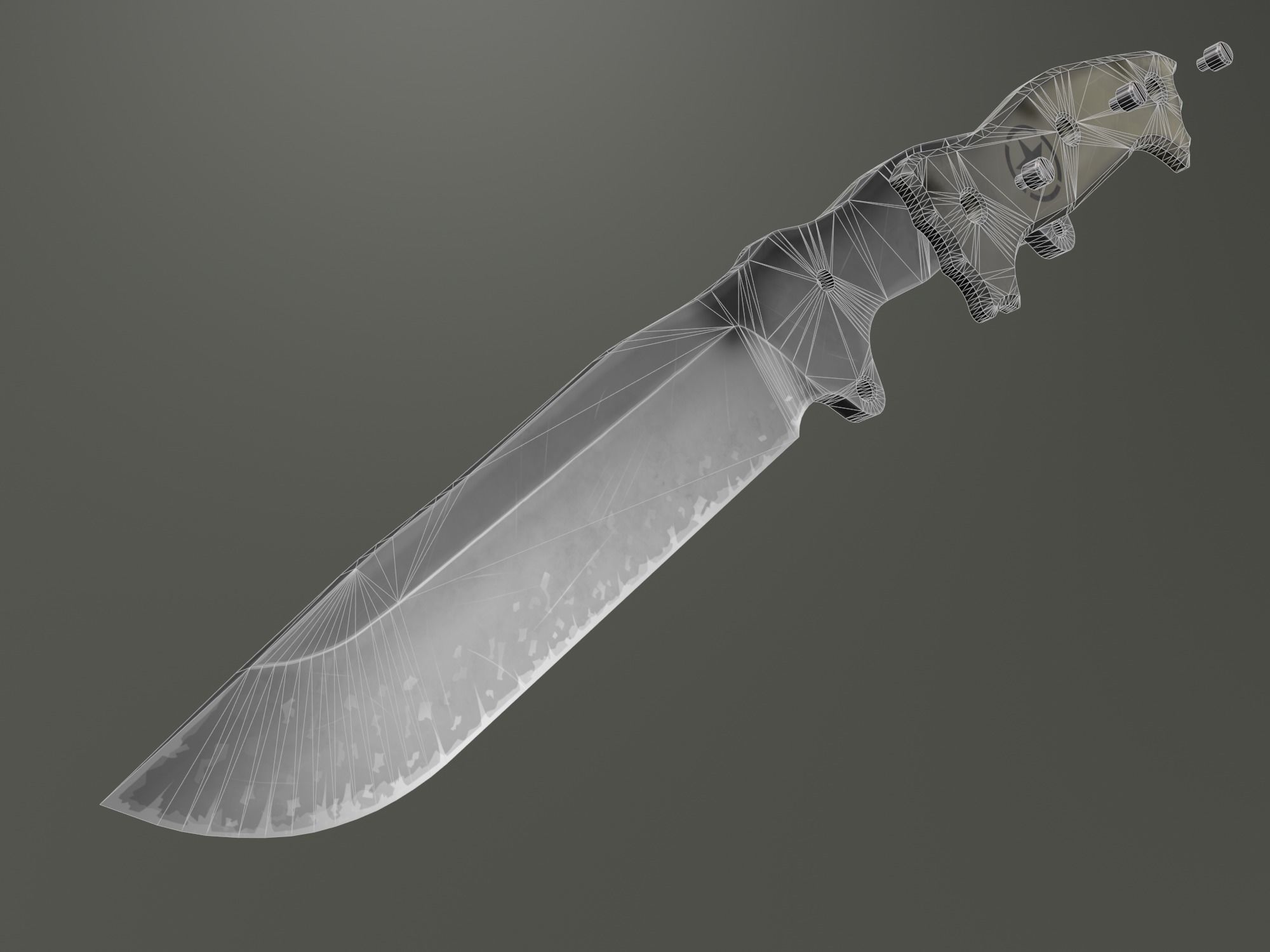 3D model Stylized Military Knife VR / AR / low-poly | CGTrader