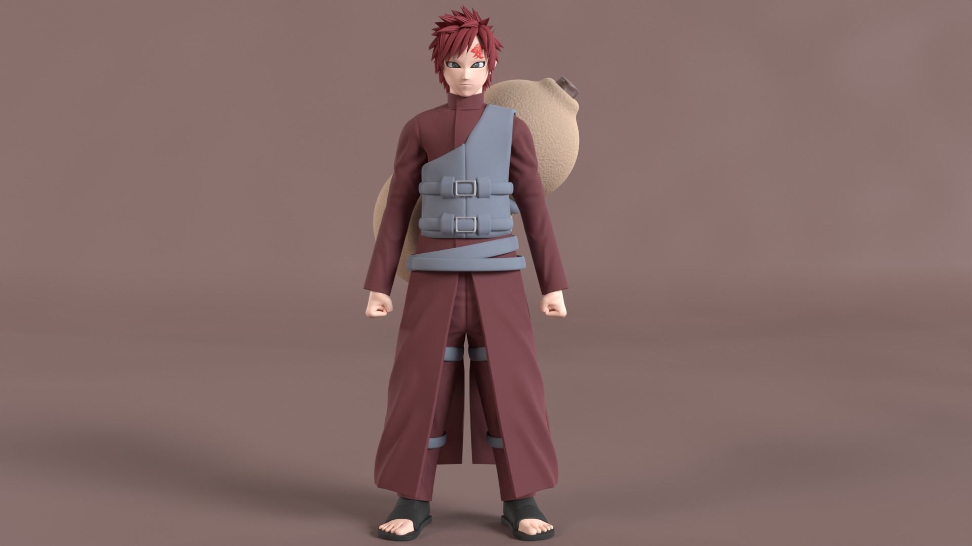 Gaara - Naruto Shippuden 3D model rigged | CGTrader