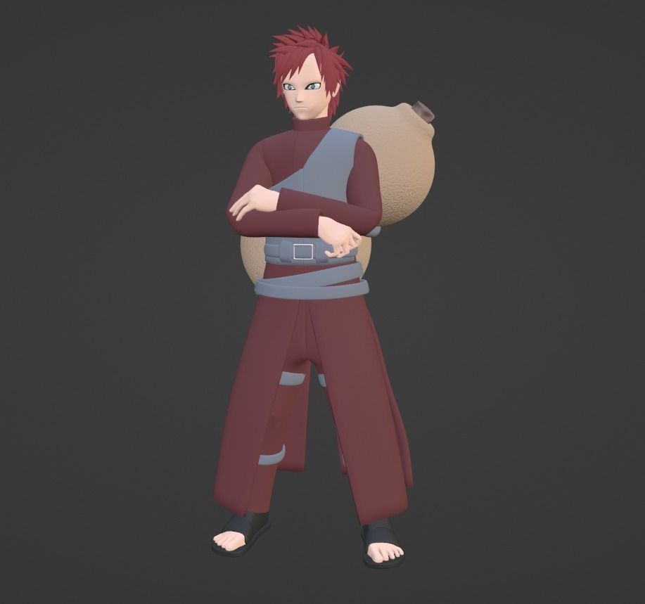 Gaara - Naruto Shippuden 3D model rigged | CGTrader