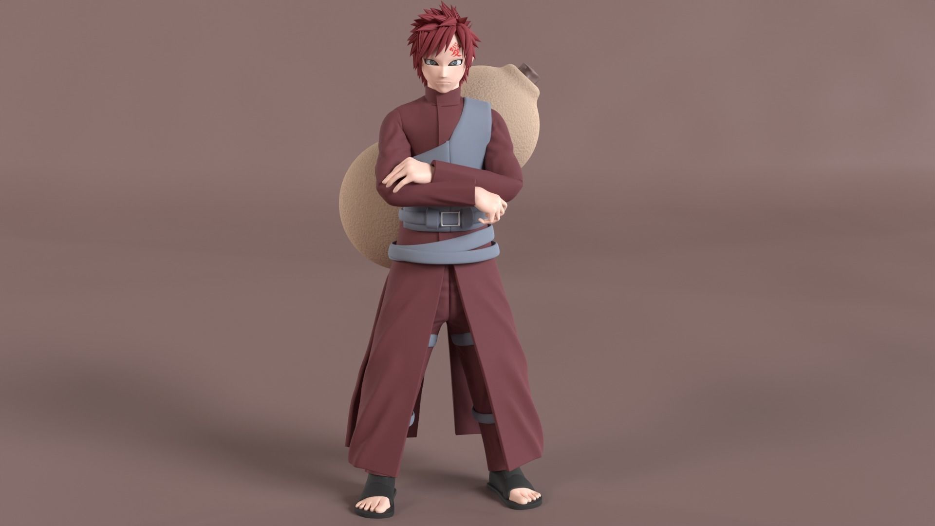 Gaara - Naruto Shippuden 3D model rigged | CGTrader