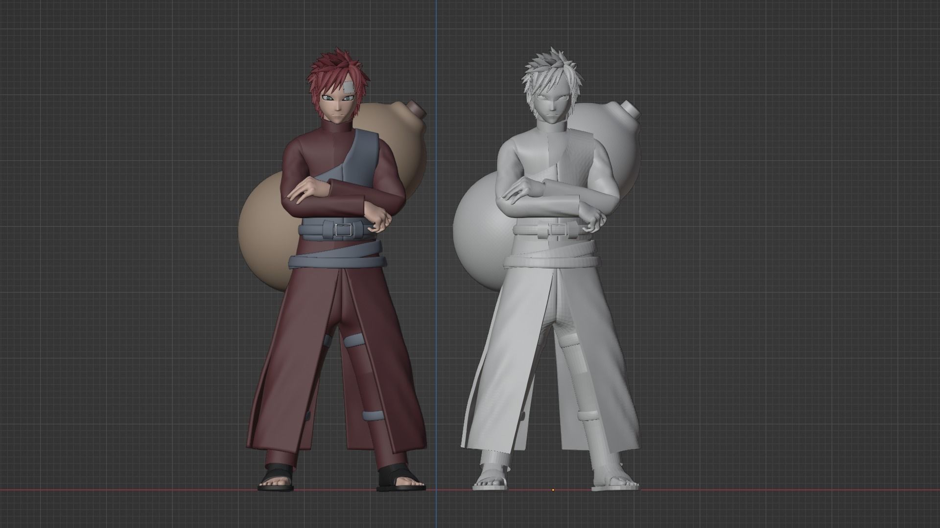 Gaara - Naruto Shippuden 3D model rigged | CGTrader
