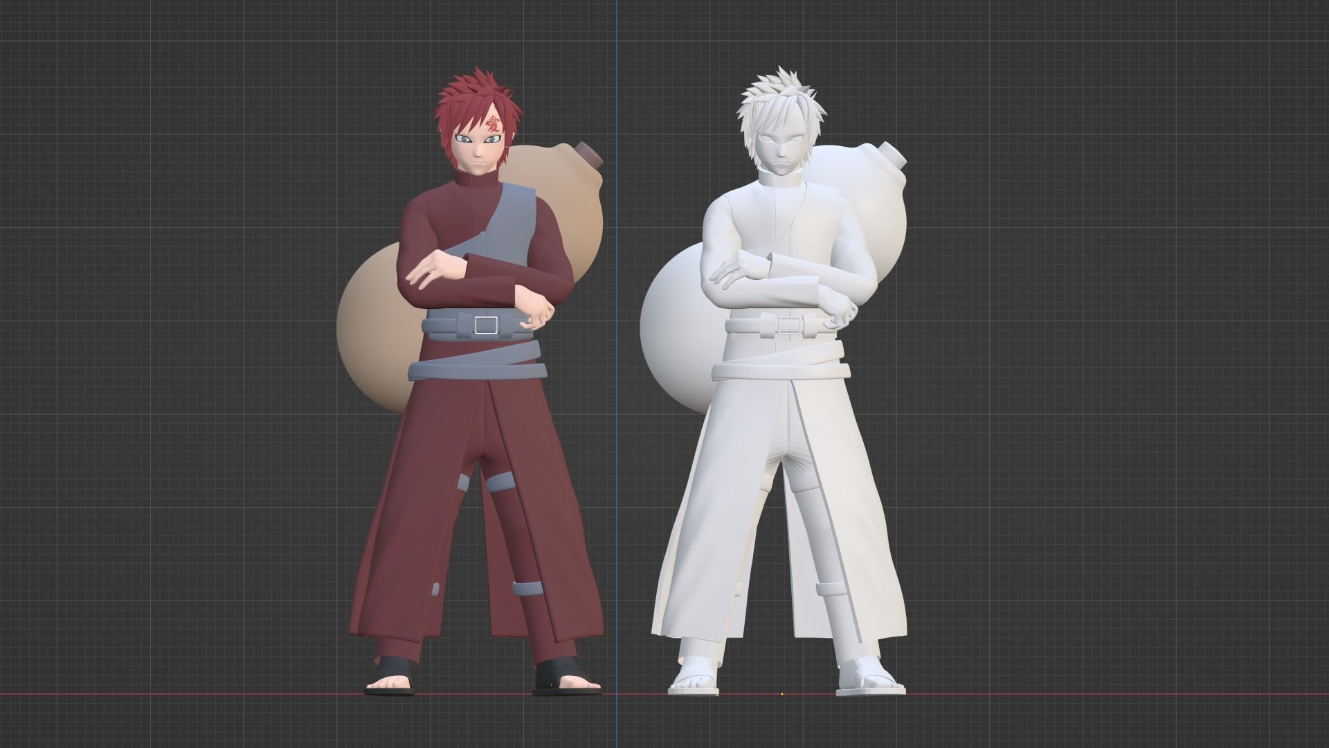 Gaara - Naruto Shippuden 3D model rigged | CGTrader
