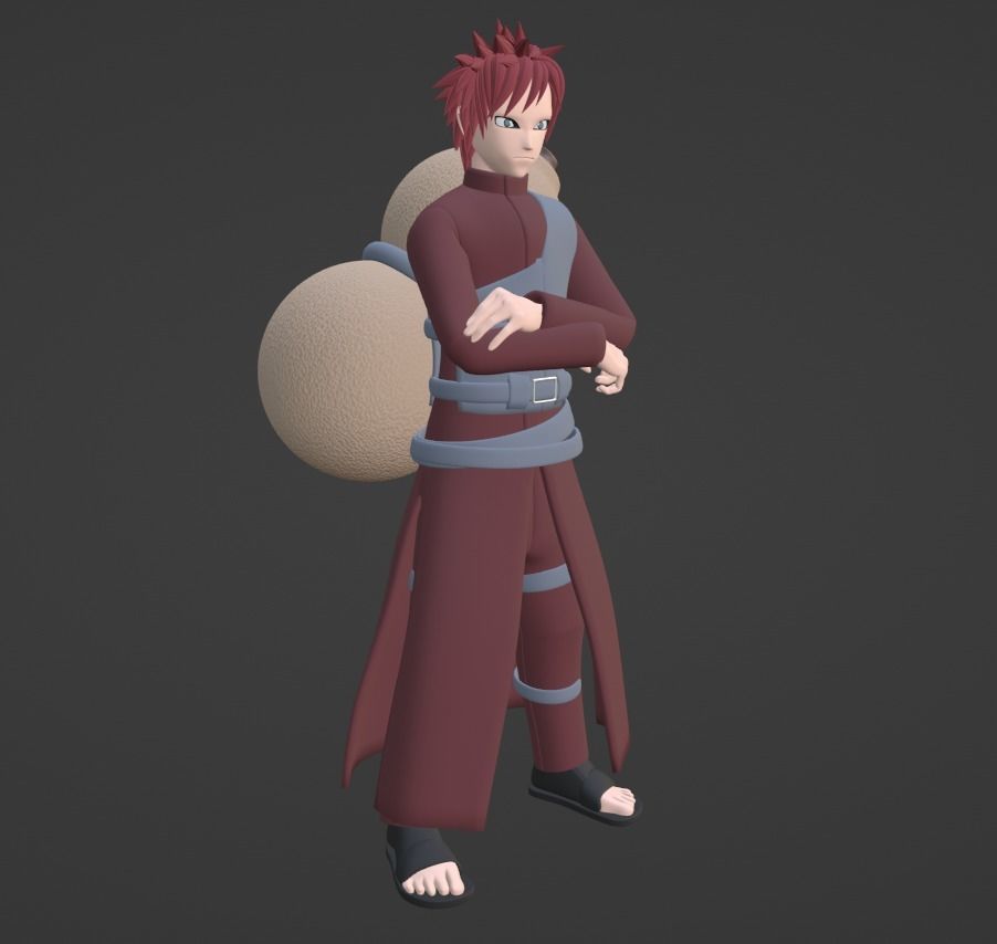 Gaara - Naruto Shippuden 3D model rigged | CGTrader