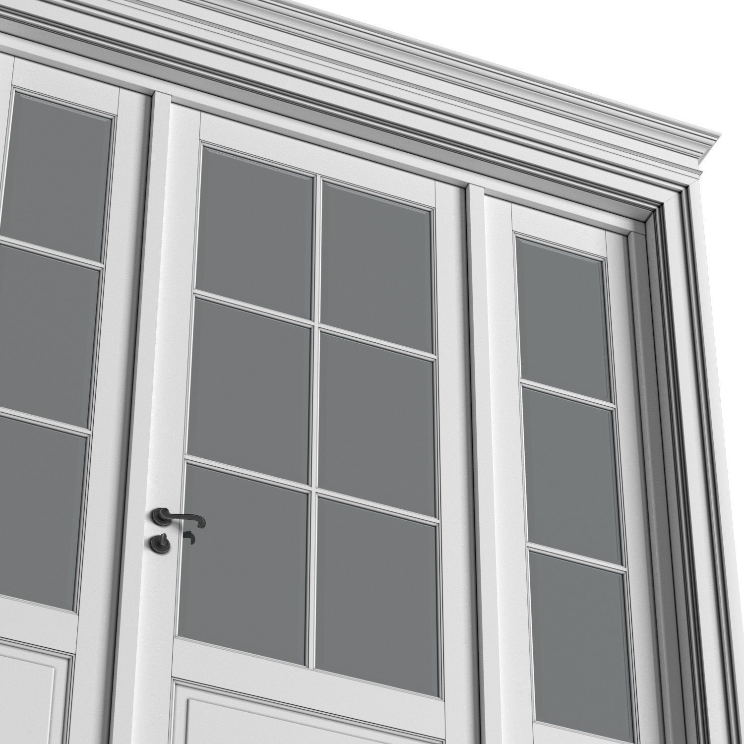 French Interior Door Partition in classic style 3D model | CGTrader