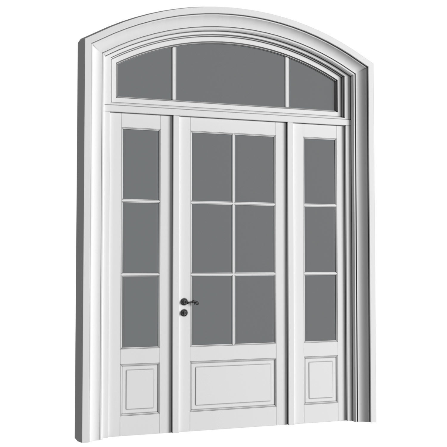 French Arch Interior doors in classic style 3D model | CGTrader