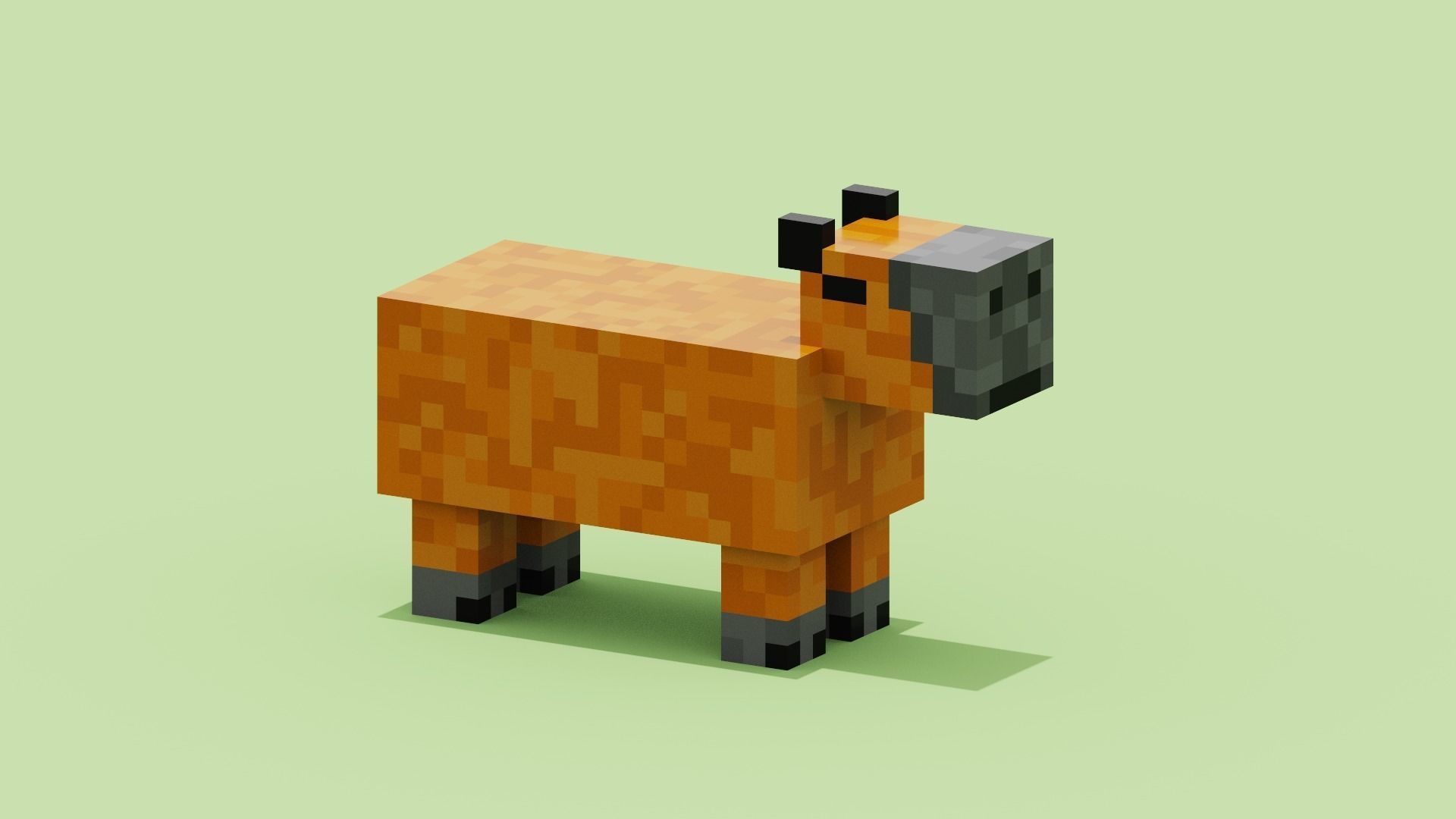 3D model Minecraft Capybara VR / AR / low-poly | CGTrader