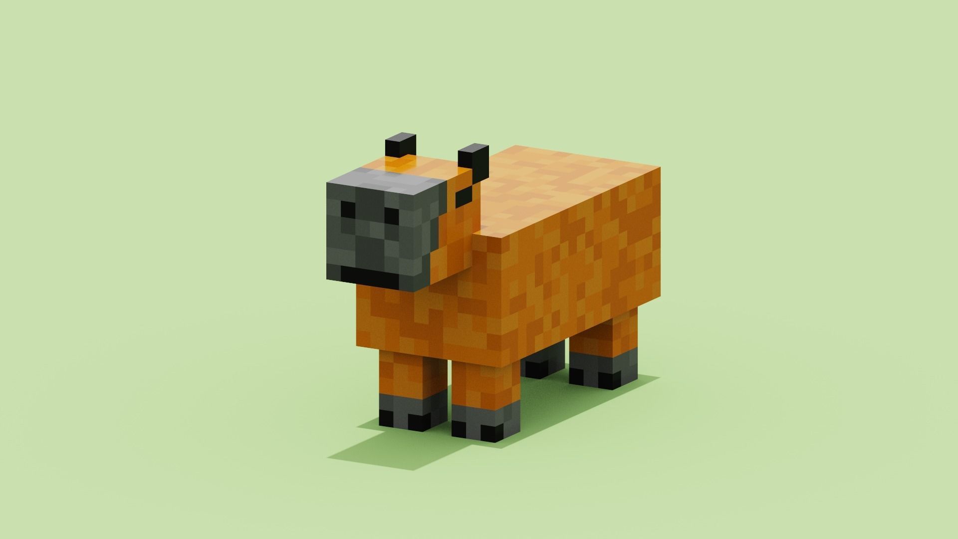 3D model Minecraft Capybara VR / AR / low-poly | CGTrader