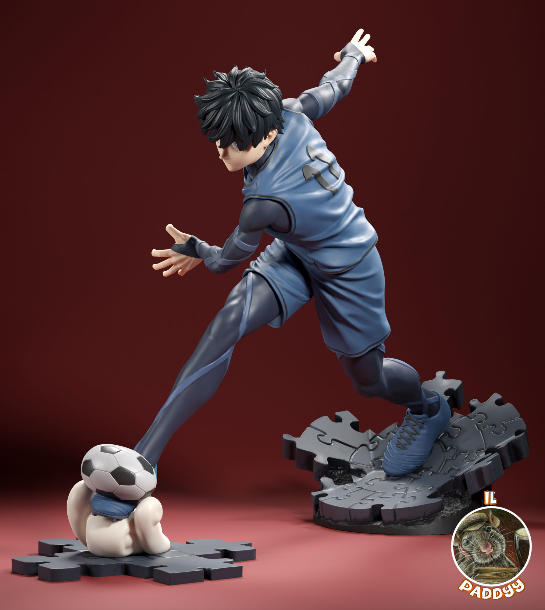 Yoichi Isagi fan art from Blue Lock 3D model 3D printable | CGTrader