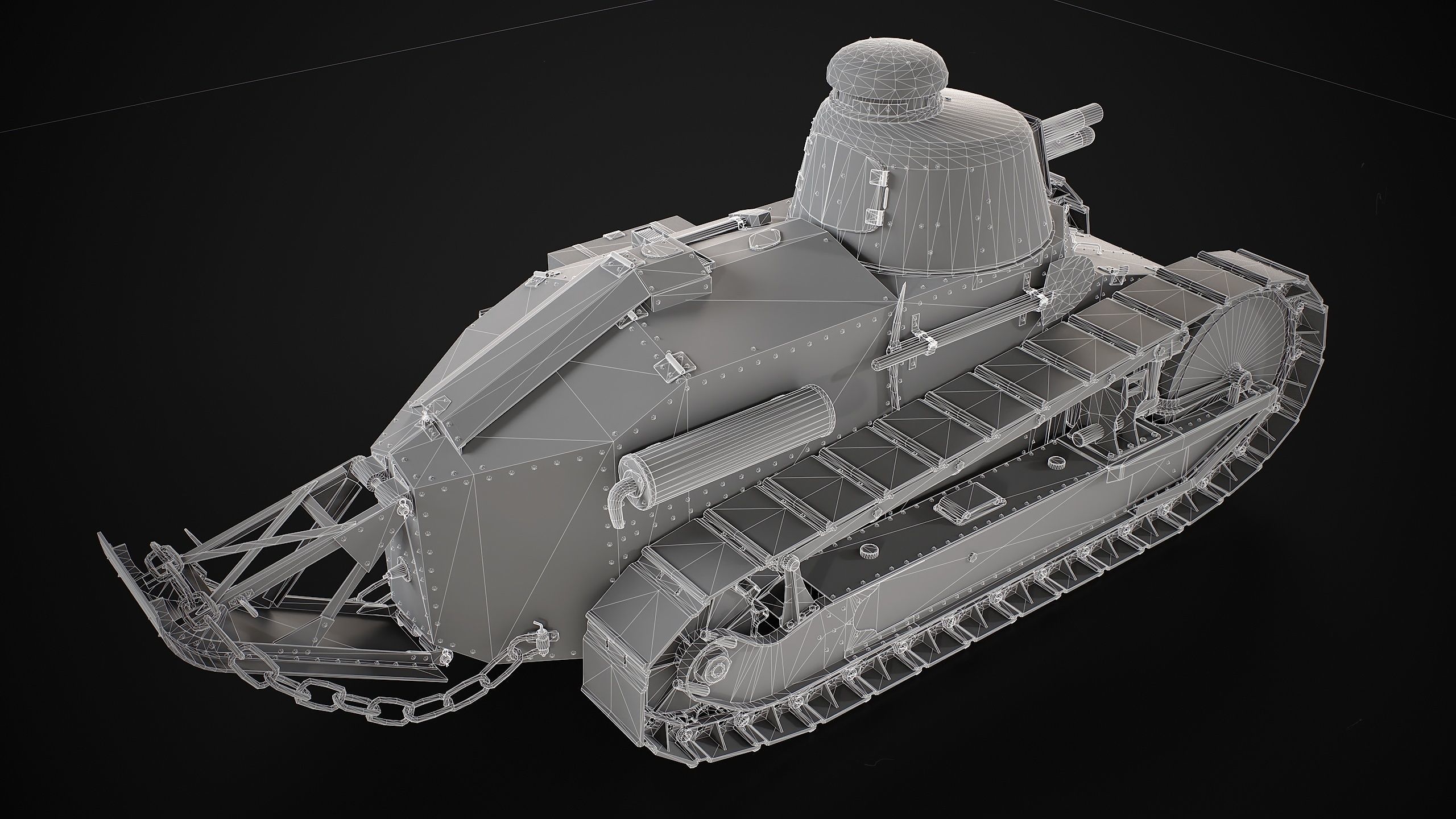 3D model Renault FT17 Light Tank VR / AR / low-poly | CGTrader