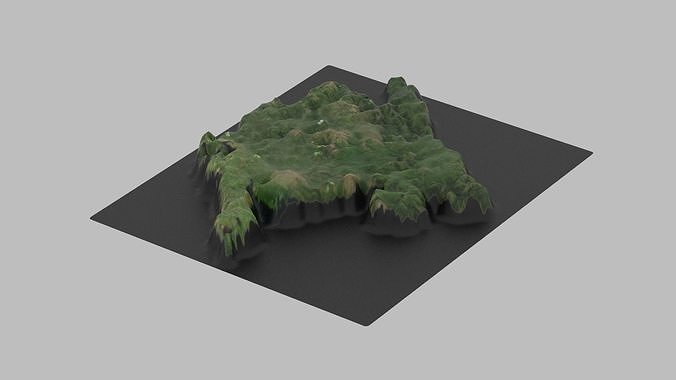 3D model Montenegro Map Country VR / AR / low-poly | CGTrader