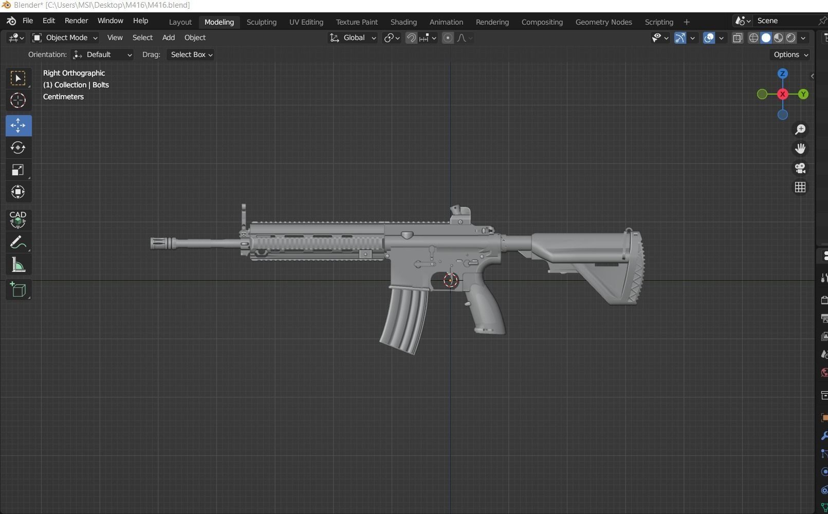 M416 Realistic Assault Rifle 3D model | CGTrader