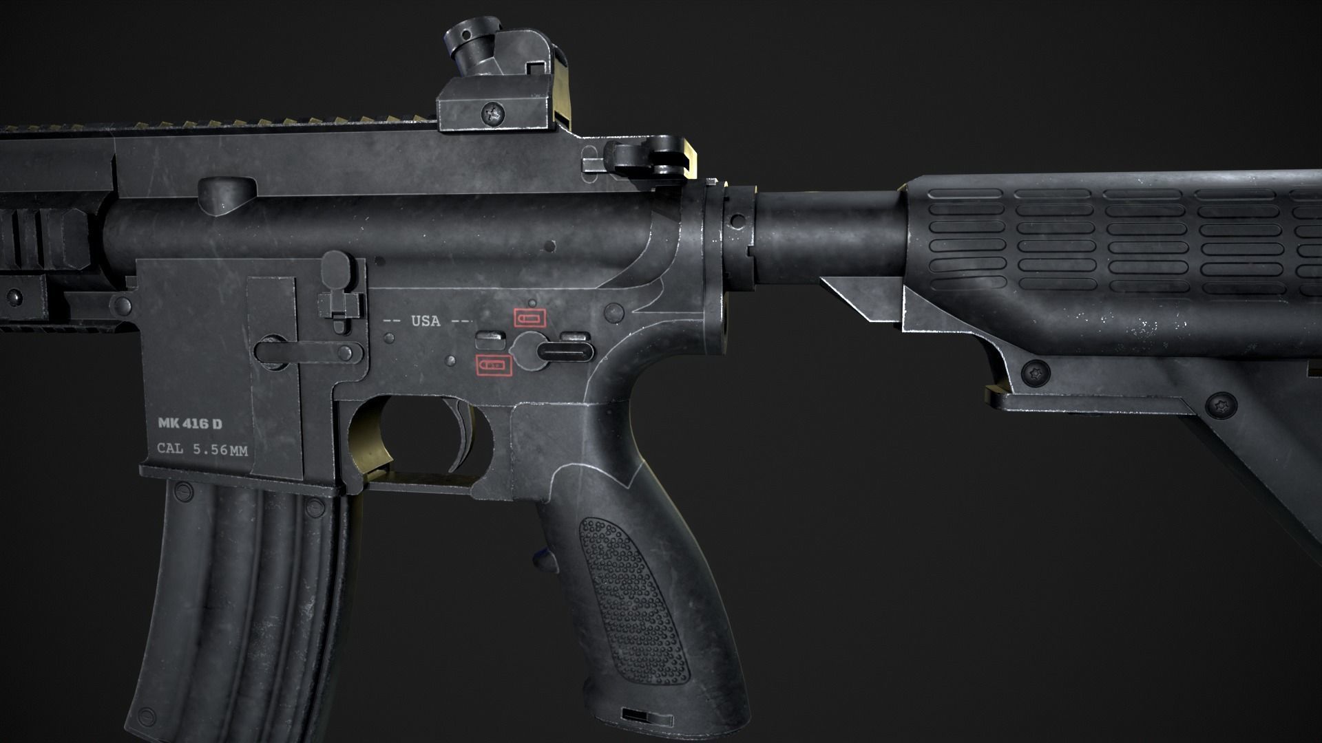 M416 Realistic Assault Rifle 3D model | CGTrader