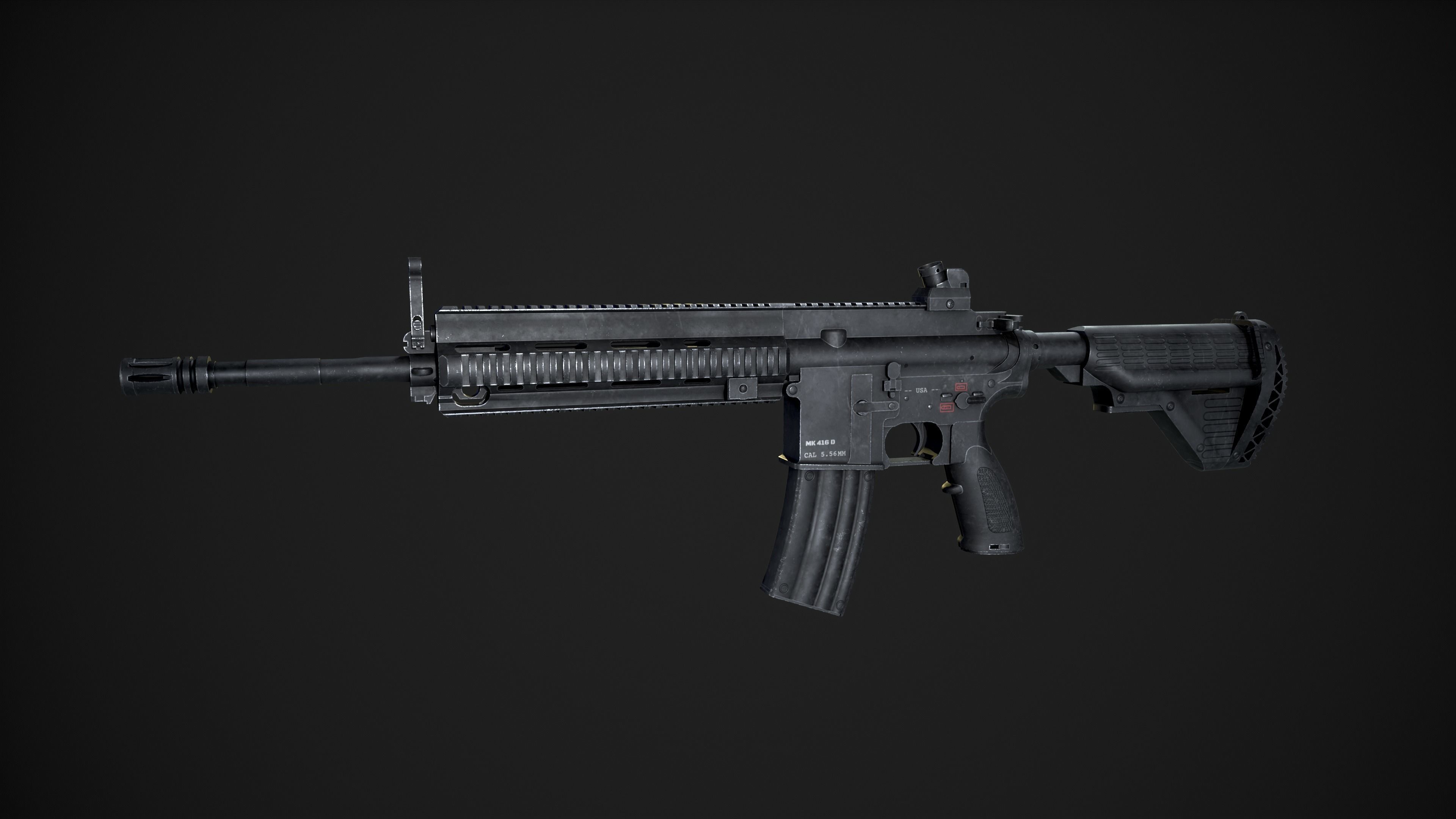 M416 Realistic Assault Rifle 3D model | CGTrader