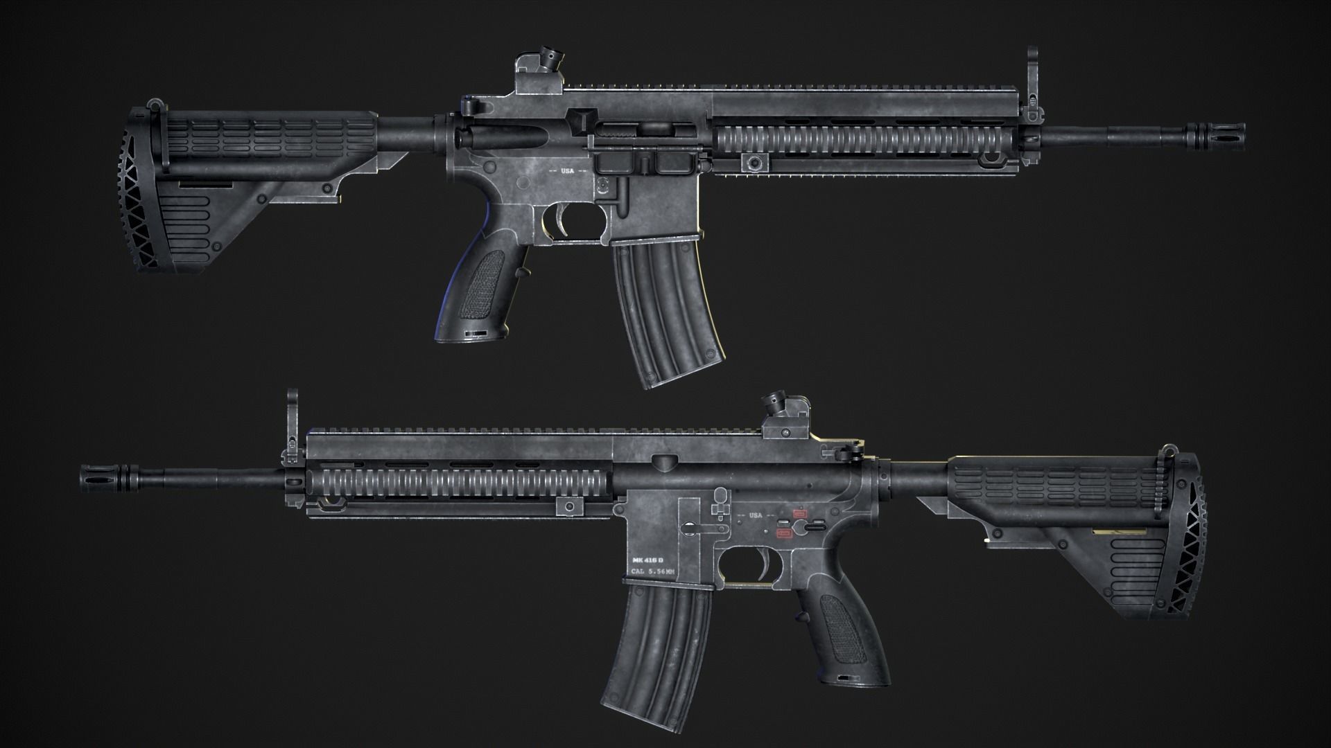 M416 Realistic Assault Rifle 3D model | CGTrader
