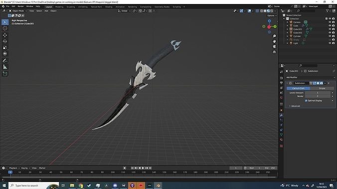 dagger 3D model | CGTrader