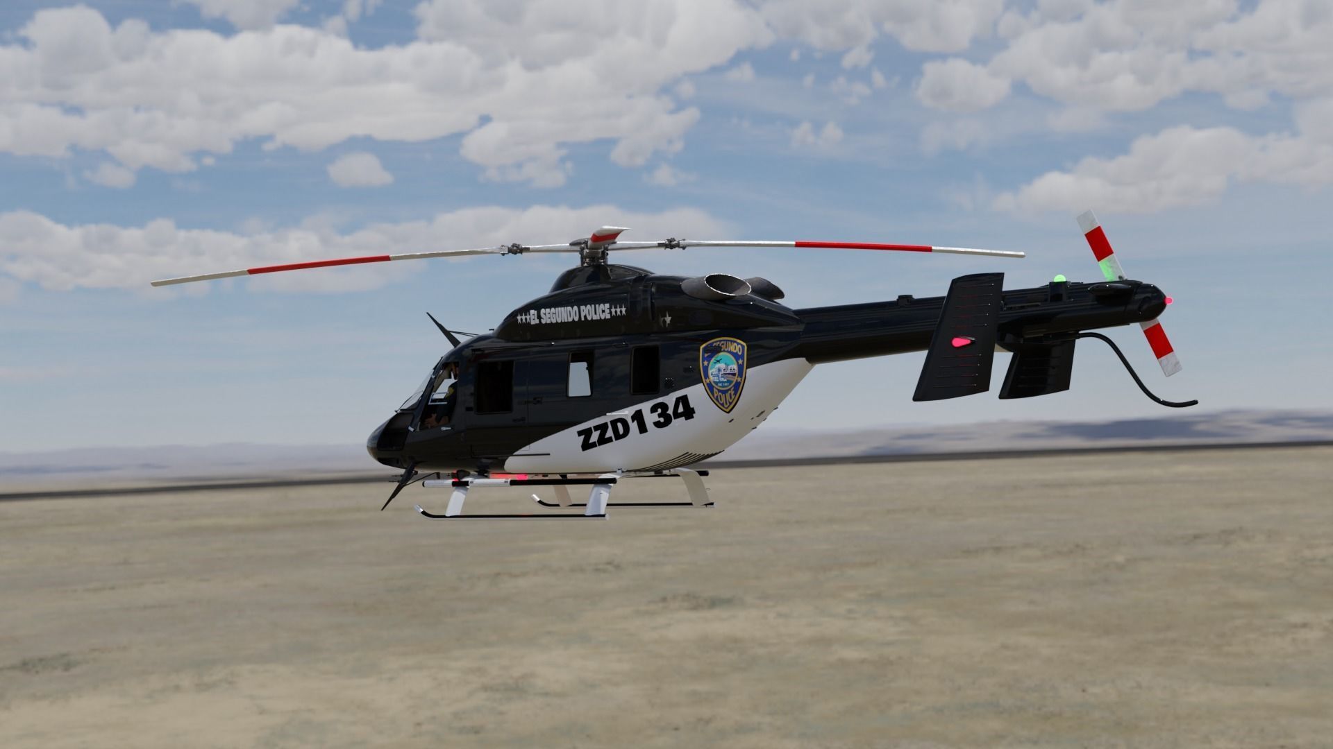 police helicopter 3D model animated rigged | CGTrader