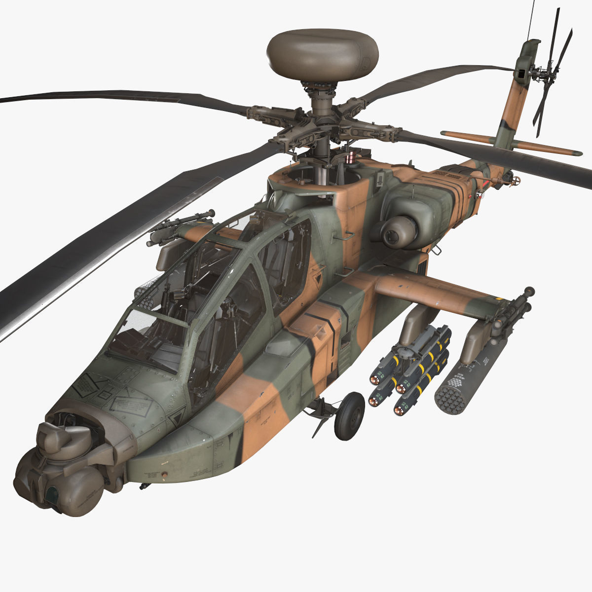 3D model Apache AH-64D Japan Ground Self-Defense Force Static VR / AR ...