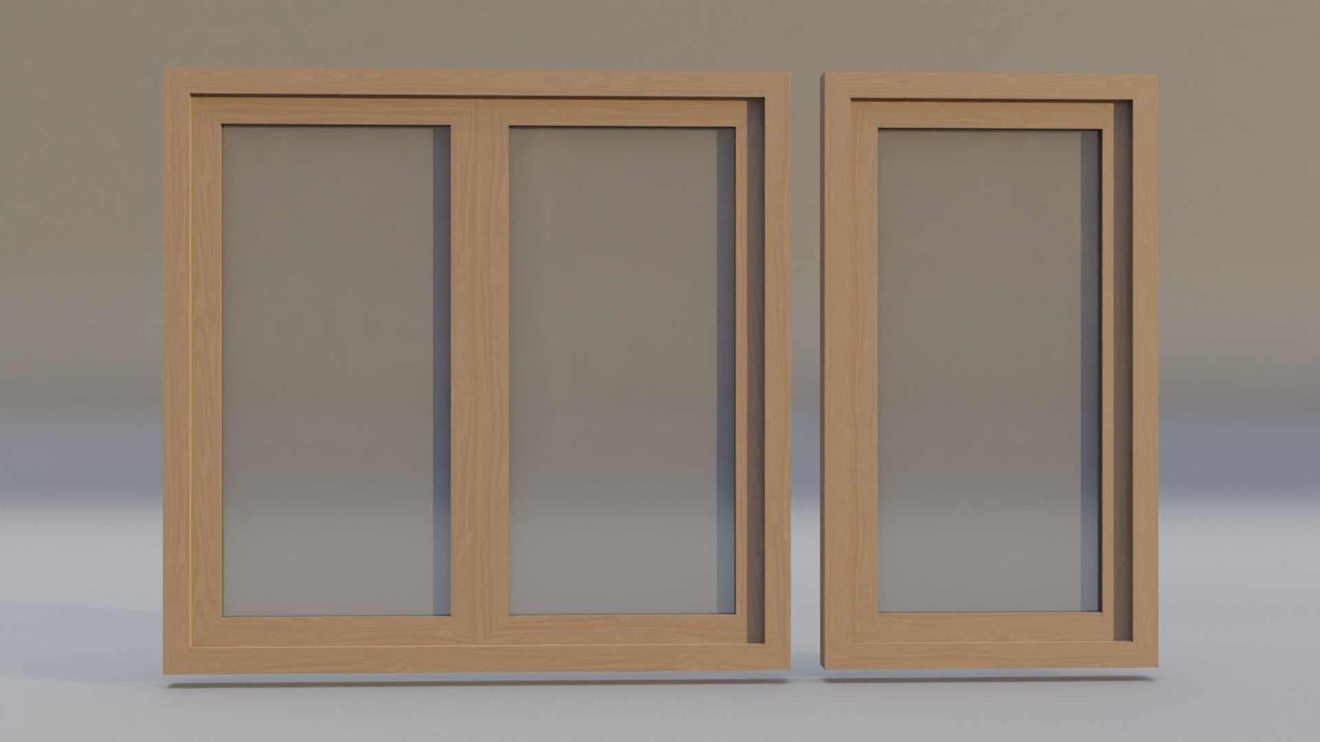 3D model Wooden Windows Multicolor VR / AR / low-poly | CGTrader