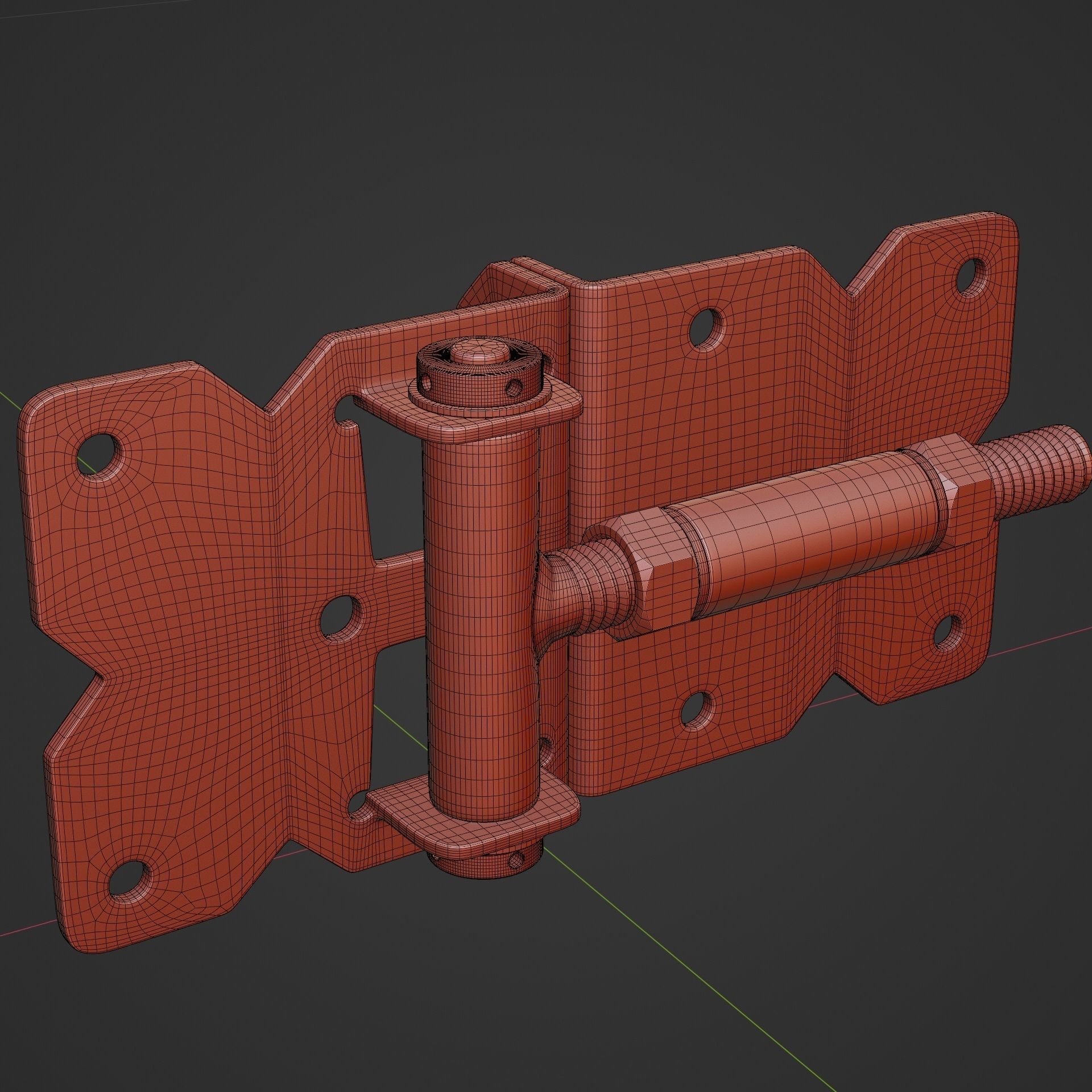 Black Vinyl Fence Gate Hinges 3D model | CGTrader