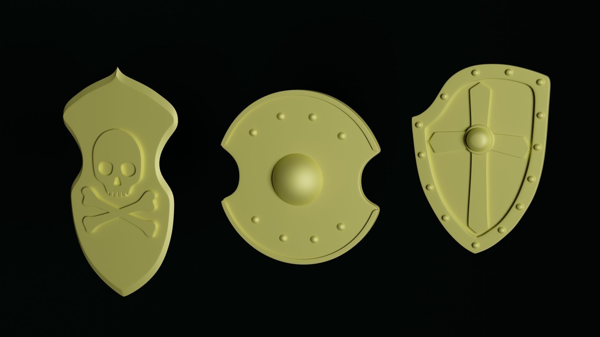 3D Warrior Shield Pack 3D model | CGTrader