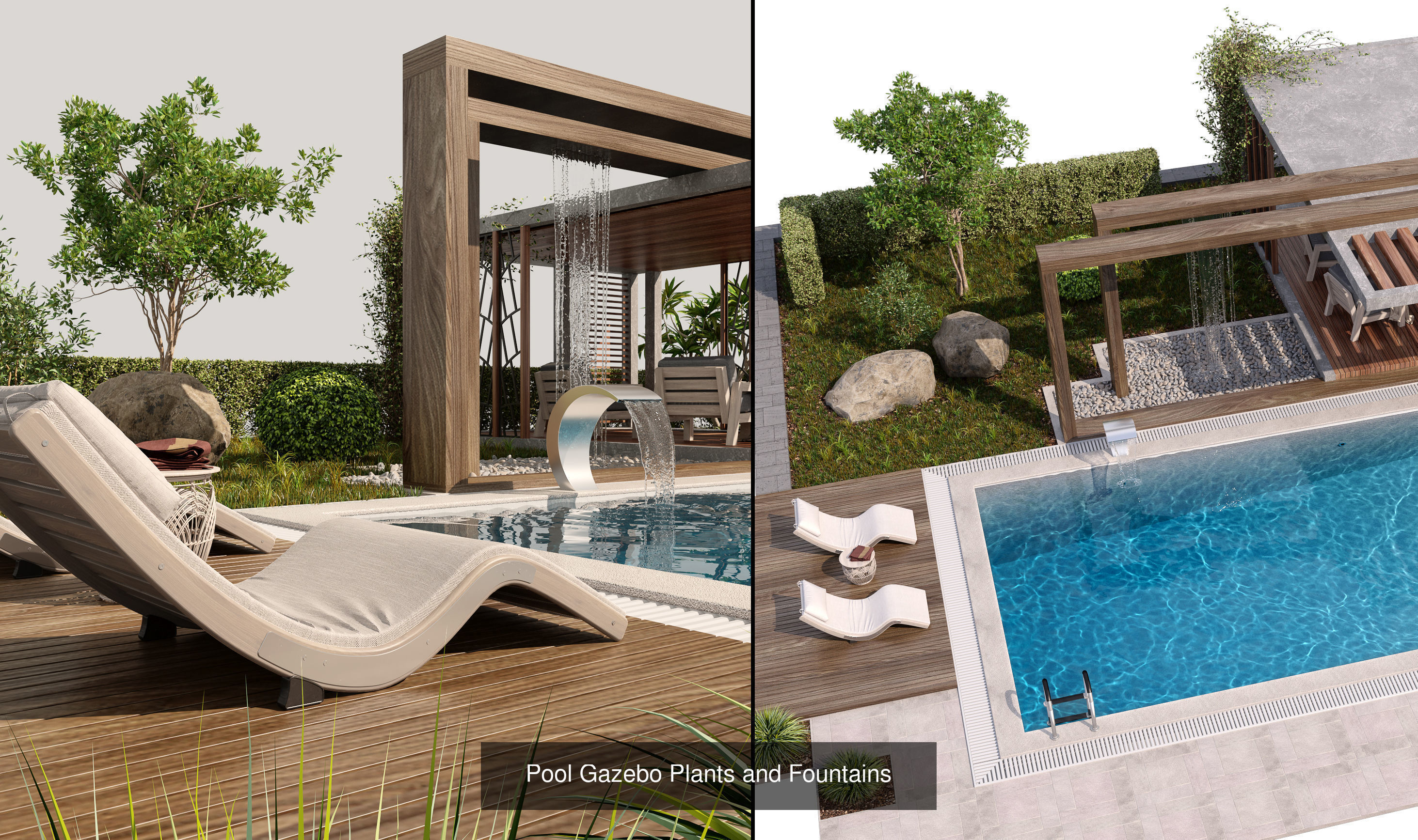 Plants and Pools Collection | CGTrader