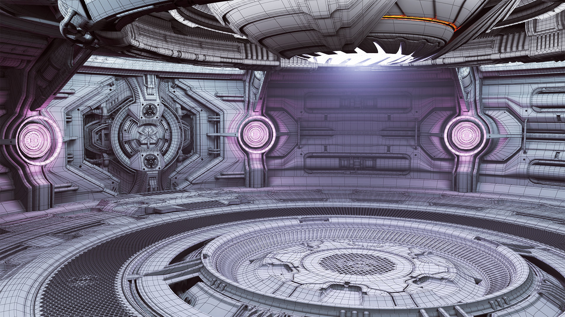 Sci-Fi Futuristic Hall For Rendering 3D model | CGTrader