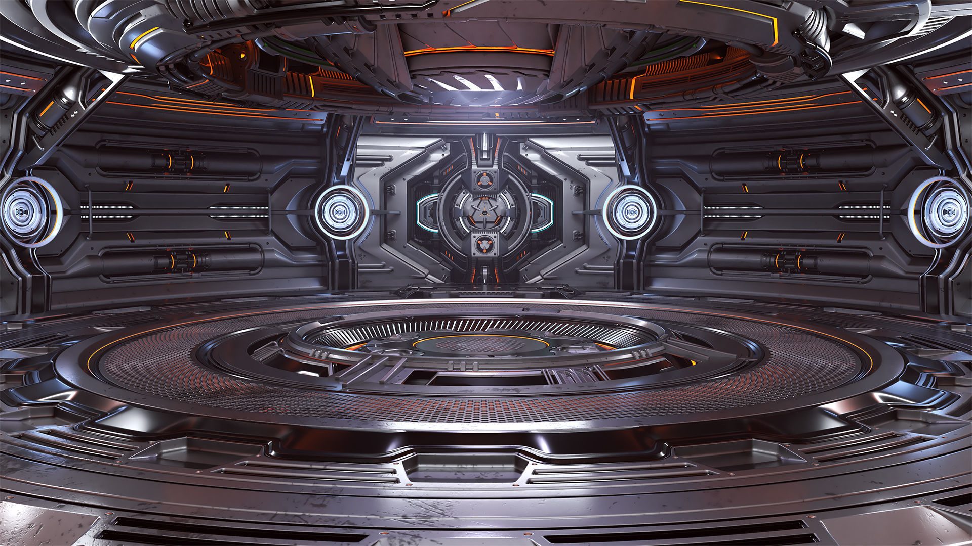 Sci-Fi Futuristic Hall For Rendering 3D model | CGTrader