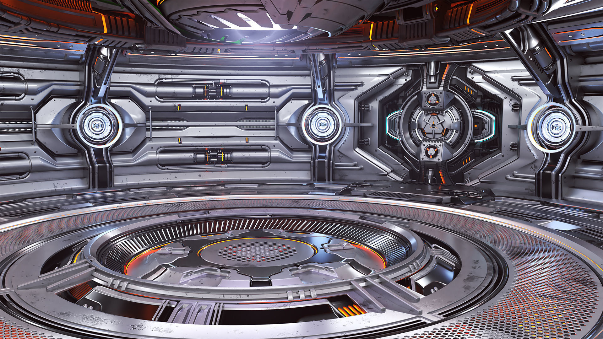 Sci-Fi Futuristic Hall For Rendering 3D model | CGTrader