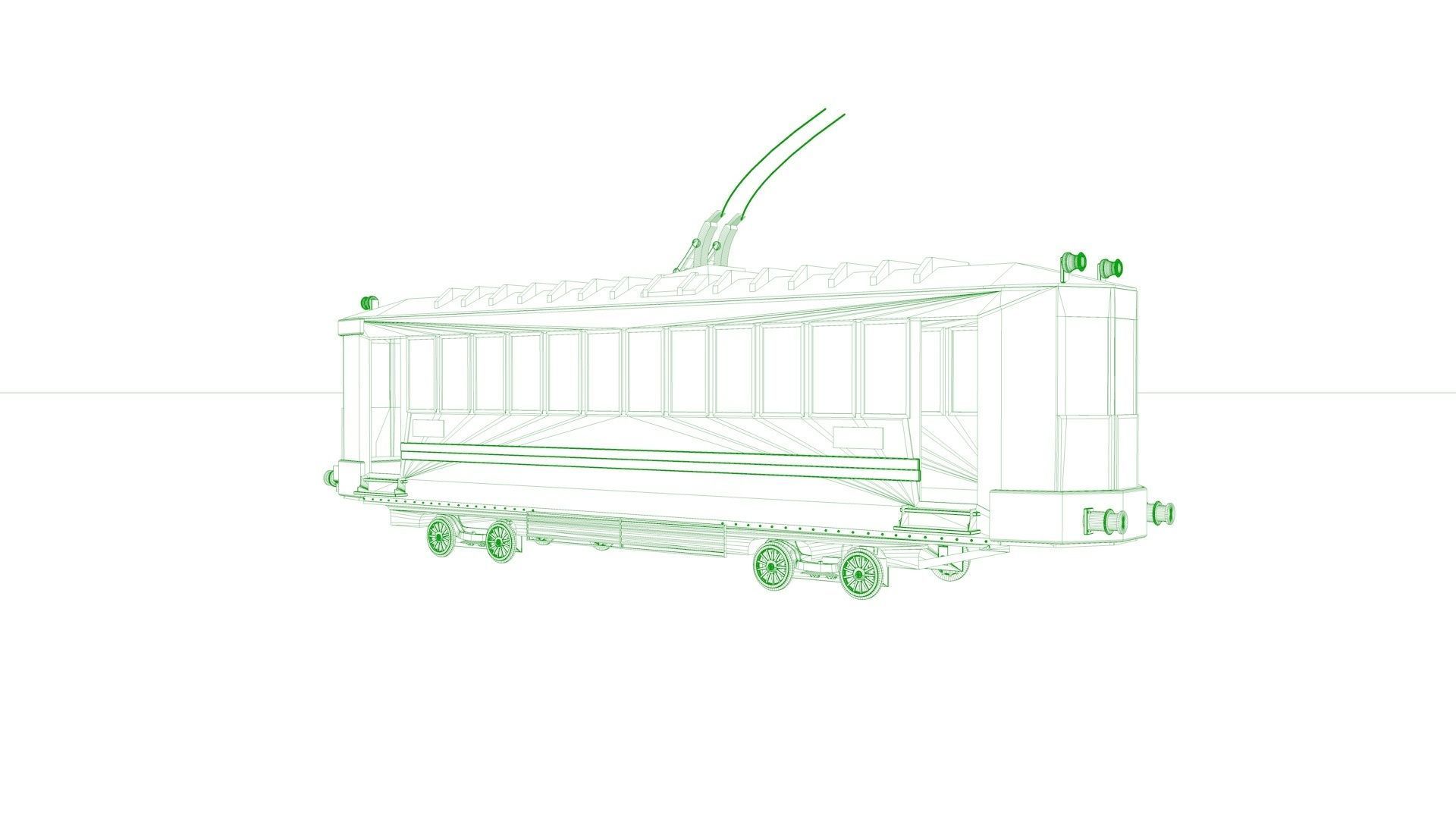 Retro Tramway 3D Model 3D model | CGTrader