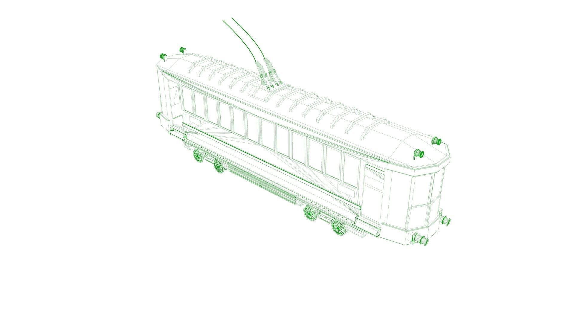 Retro Tramway 3D Model 3D model | CGTrader