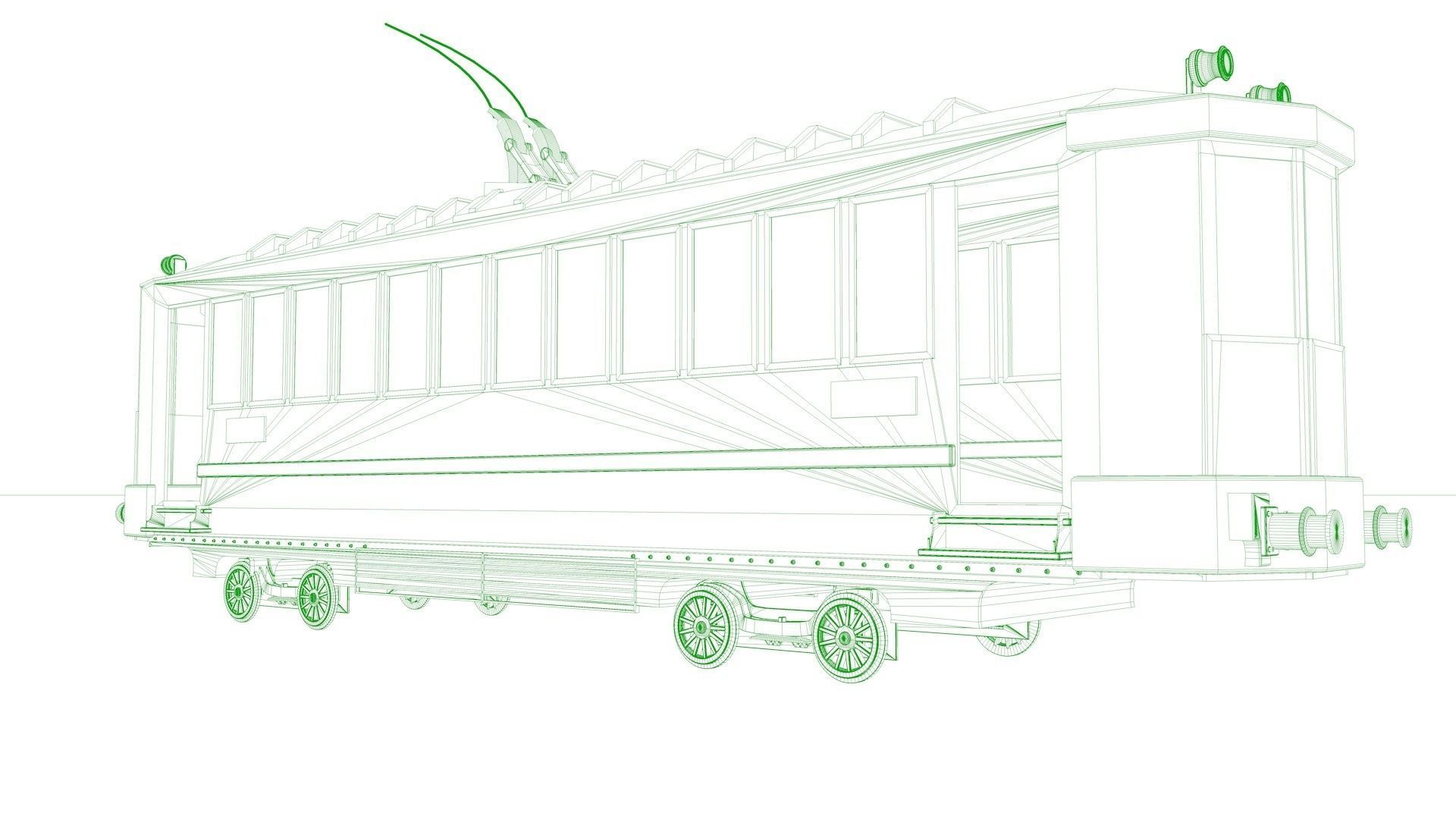 Retro Tramway 3D Model 3D model | CGTrader