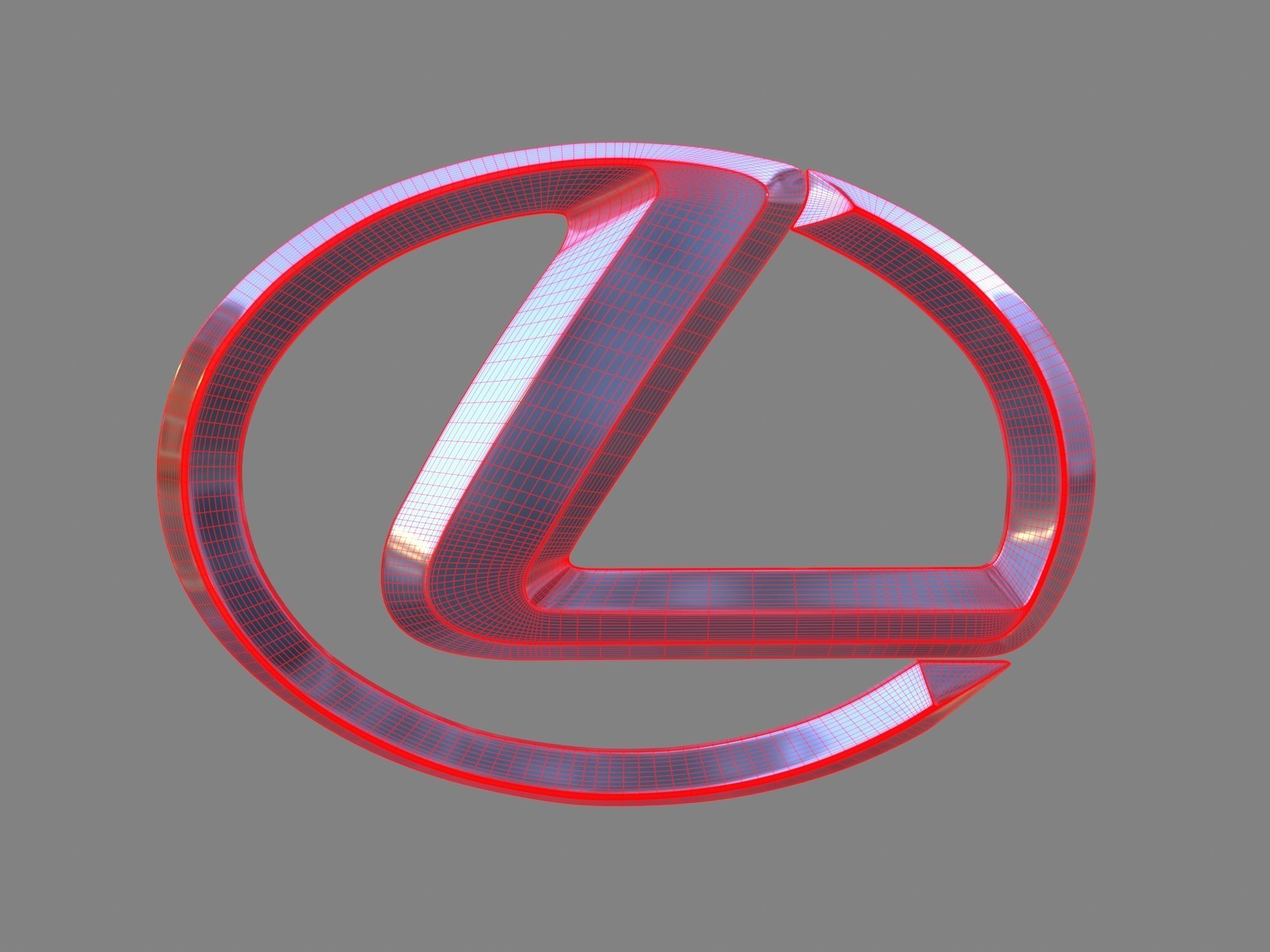 Lexus Logo 3D model | CGTrader