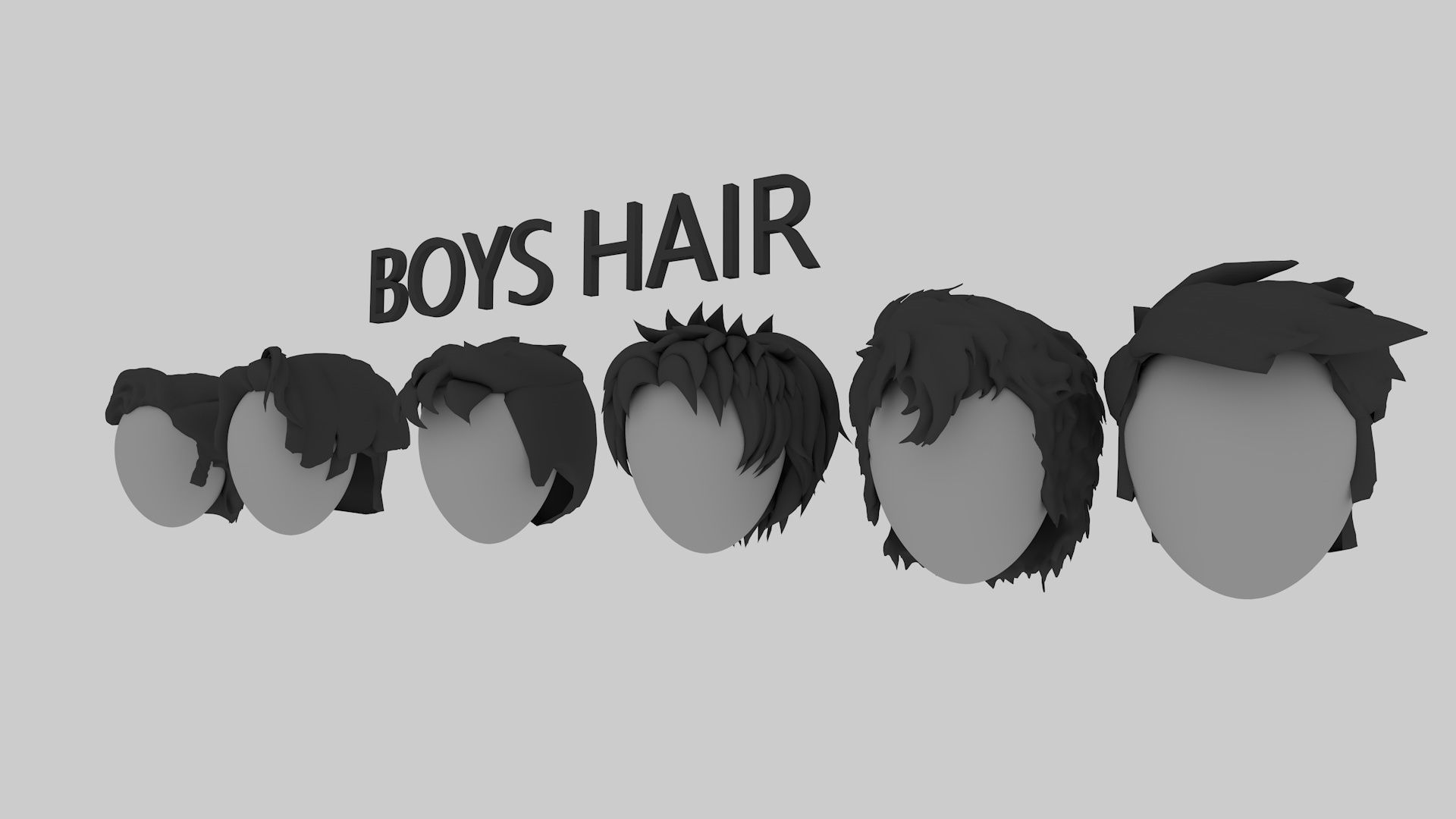 3D model Hair Pack Male Female VR / AR / low-poly | CGTrader