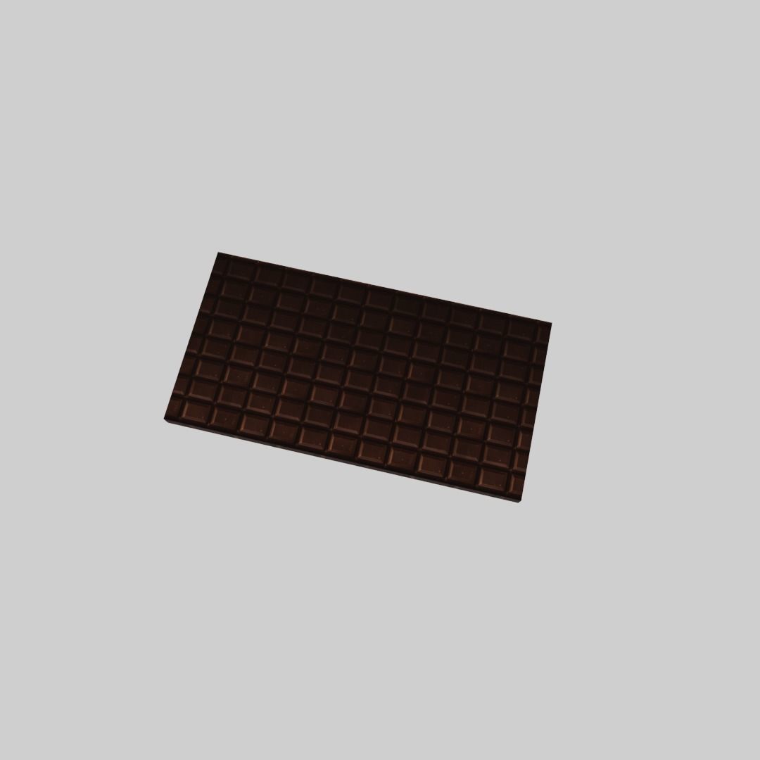 3D model Dark chocolate bar VR / AR / low-poly | CGTrader