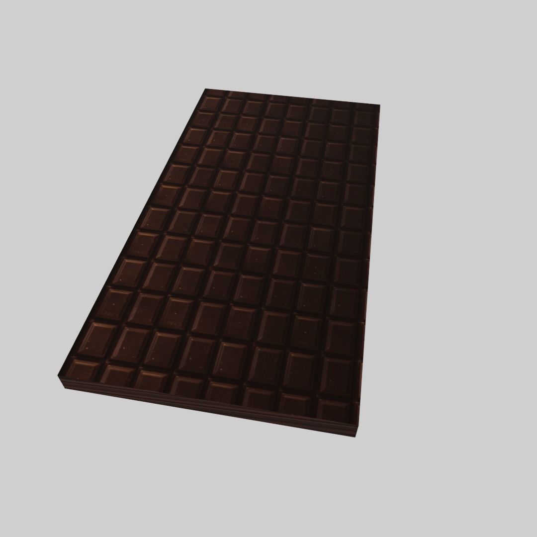 3D model Dark chocolate bar VR / AR / low-poly | CGTrader