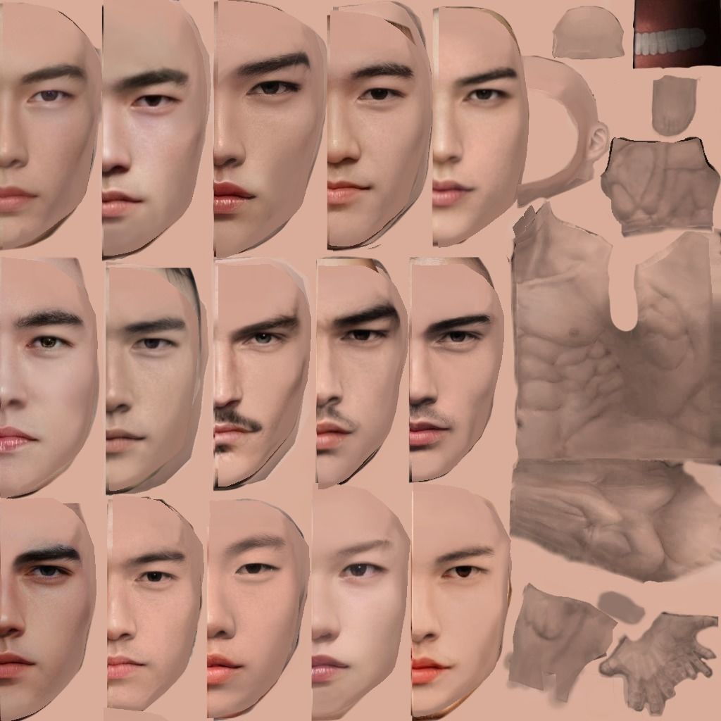 3D model 30 faces human male low poly for game development VR / AR ...