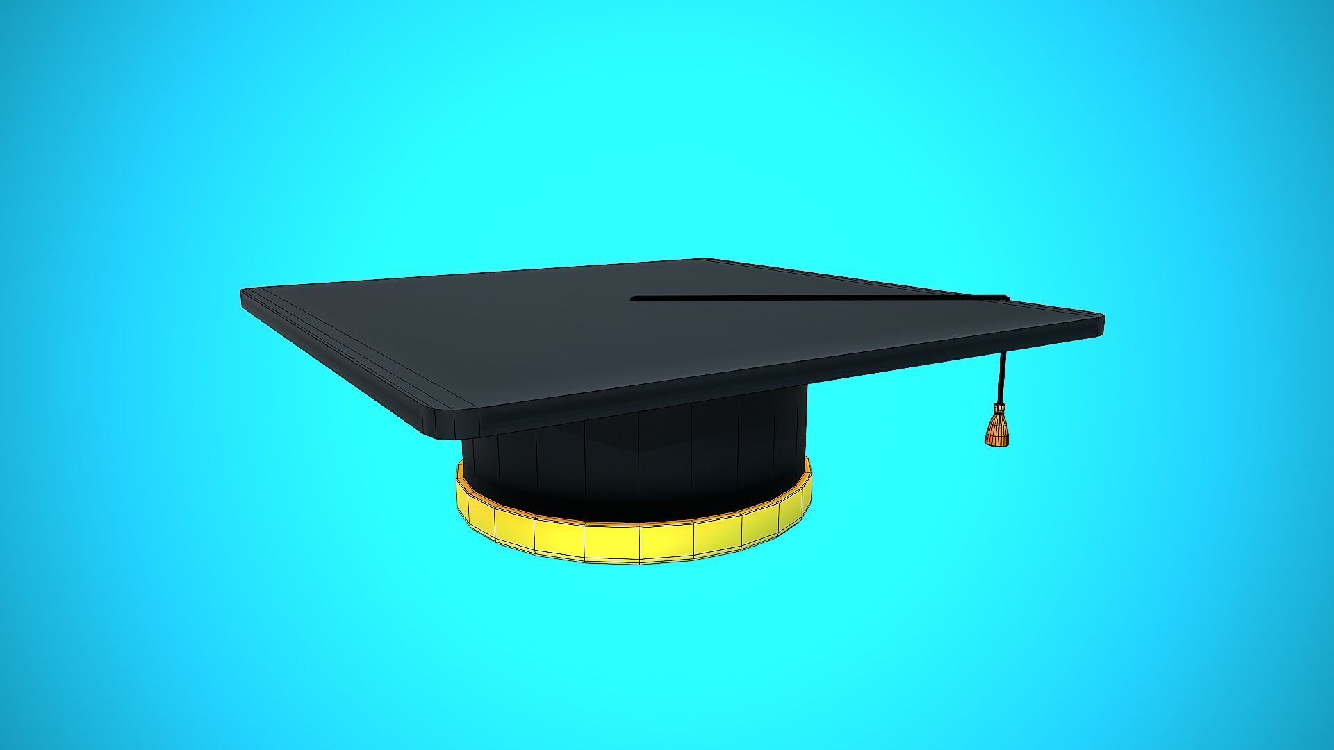 3D model GRADUATION CAP CARTOON STYLIZED VR / AR / low-poly | CGTrader