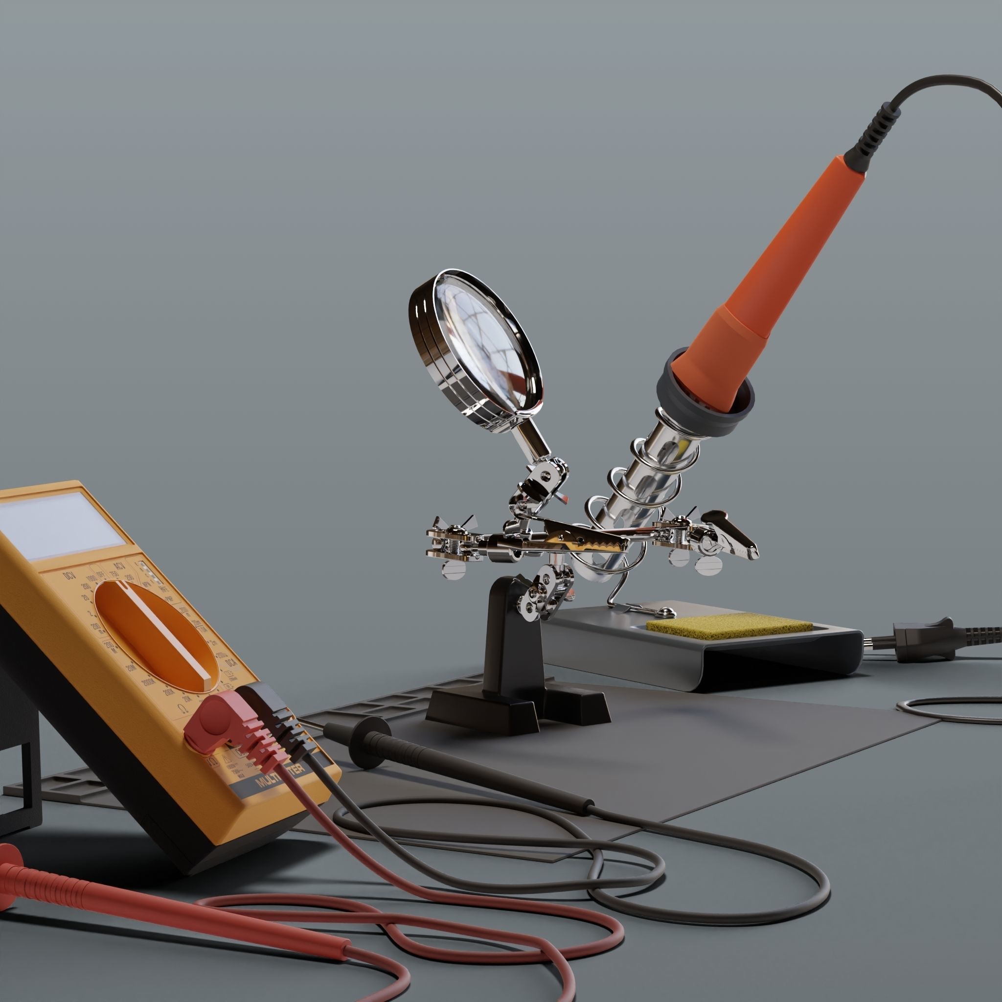 3D model Electronic Soldering Kit VR / AR / low-poly | CGTrader