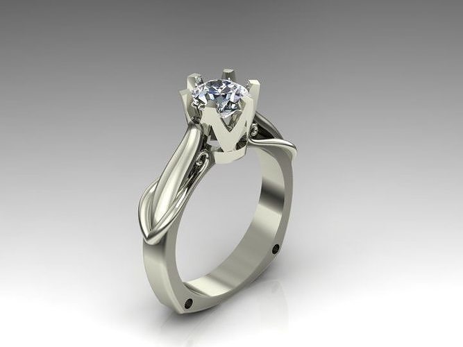Diamond Ring 3D model 3D printable | CGTrader