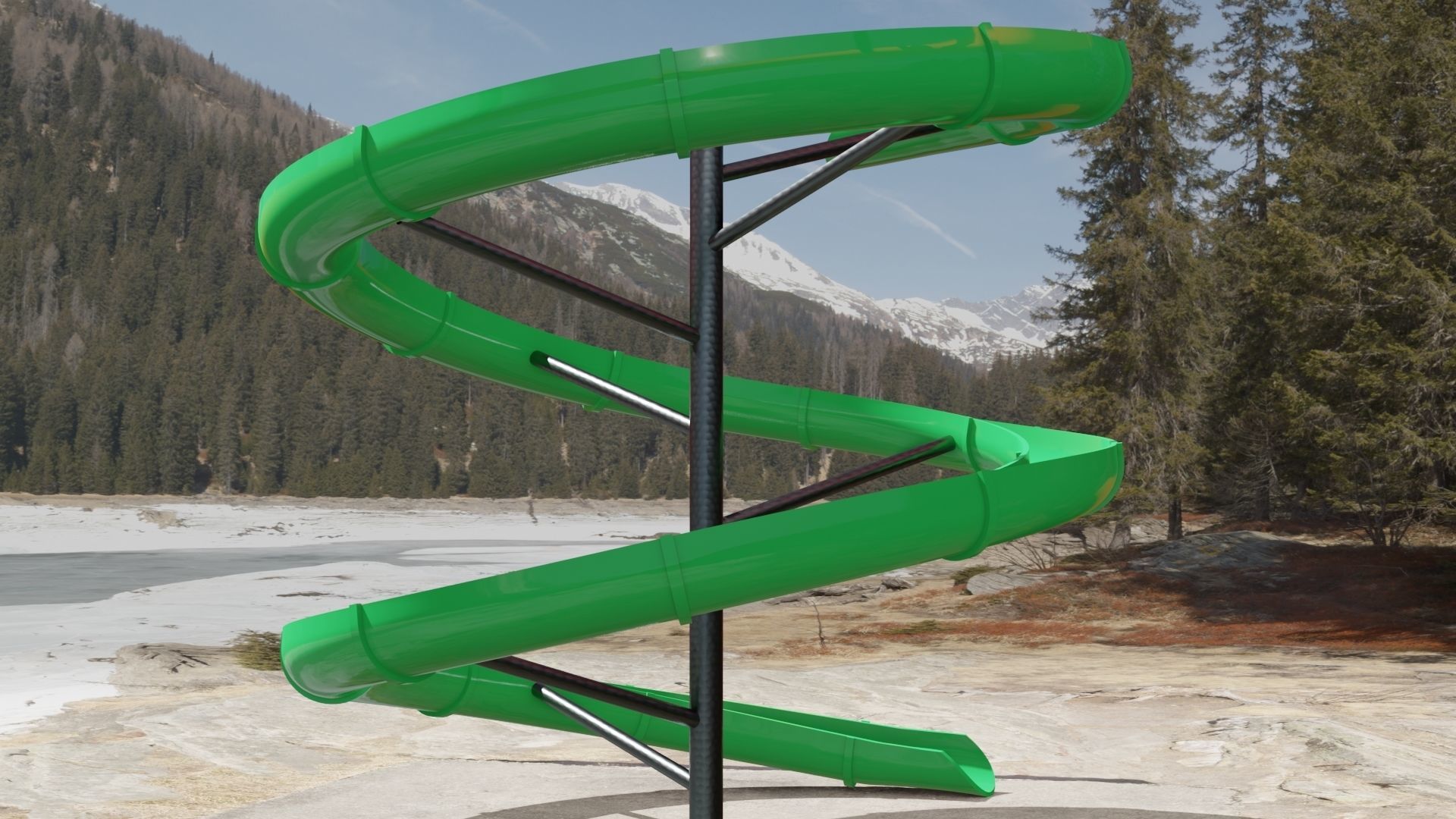 3D model Water Slide VR / AR / low-poly | CGTrader