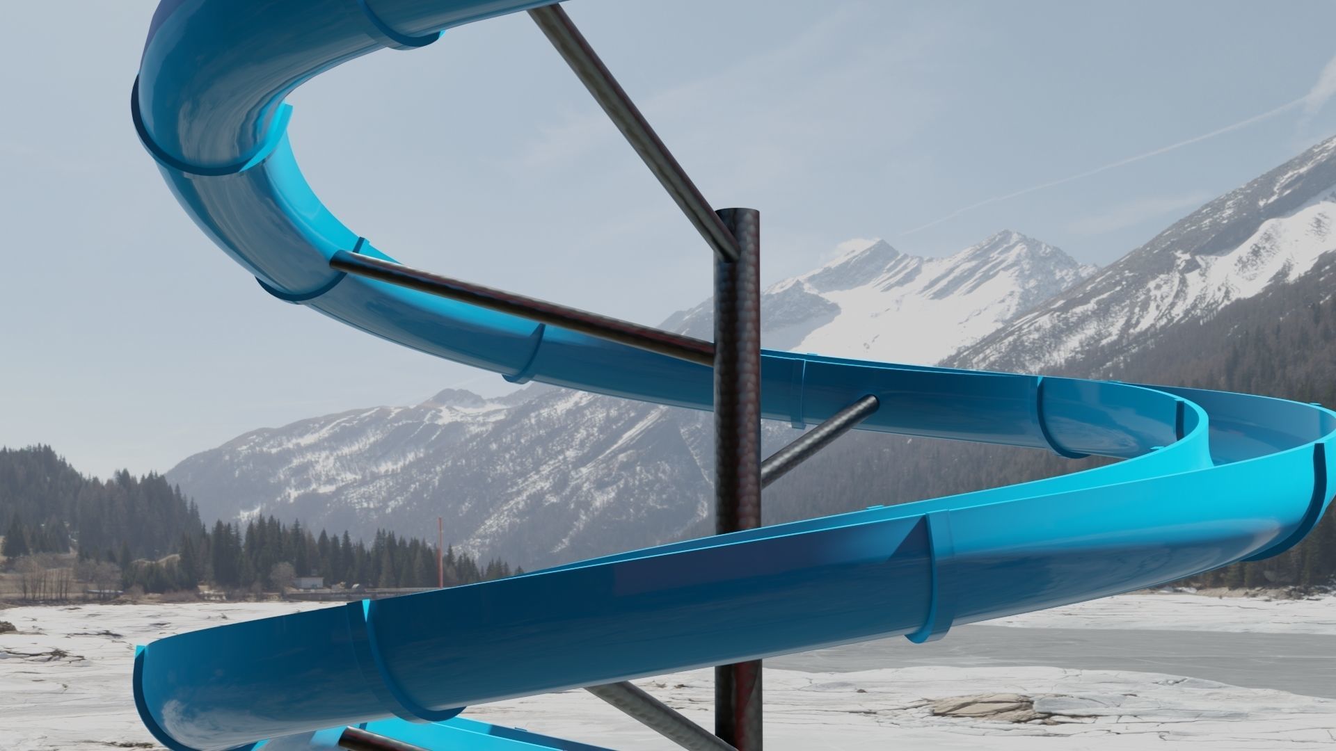 3D model Water Slide VR / AR / low-poly | CGTrader