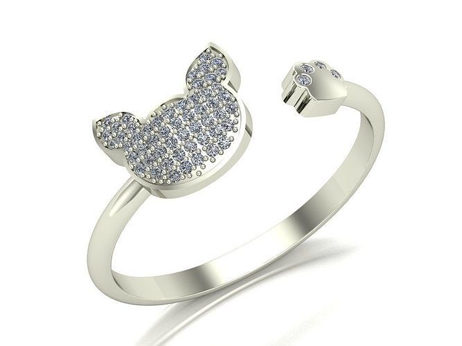 cat ring 3D model 3D printable | CGTrader